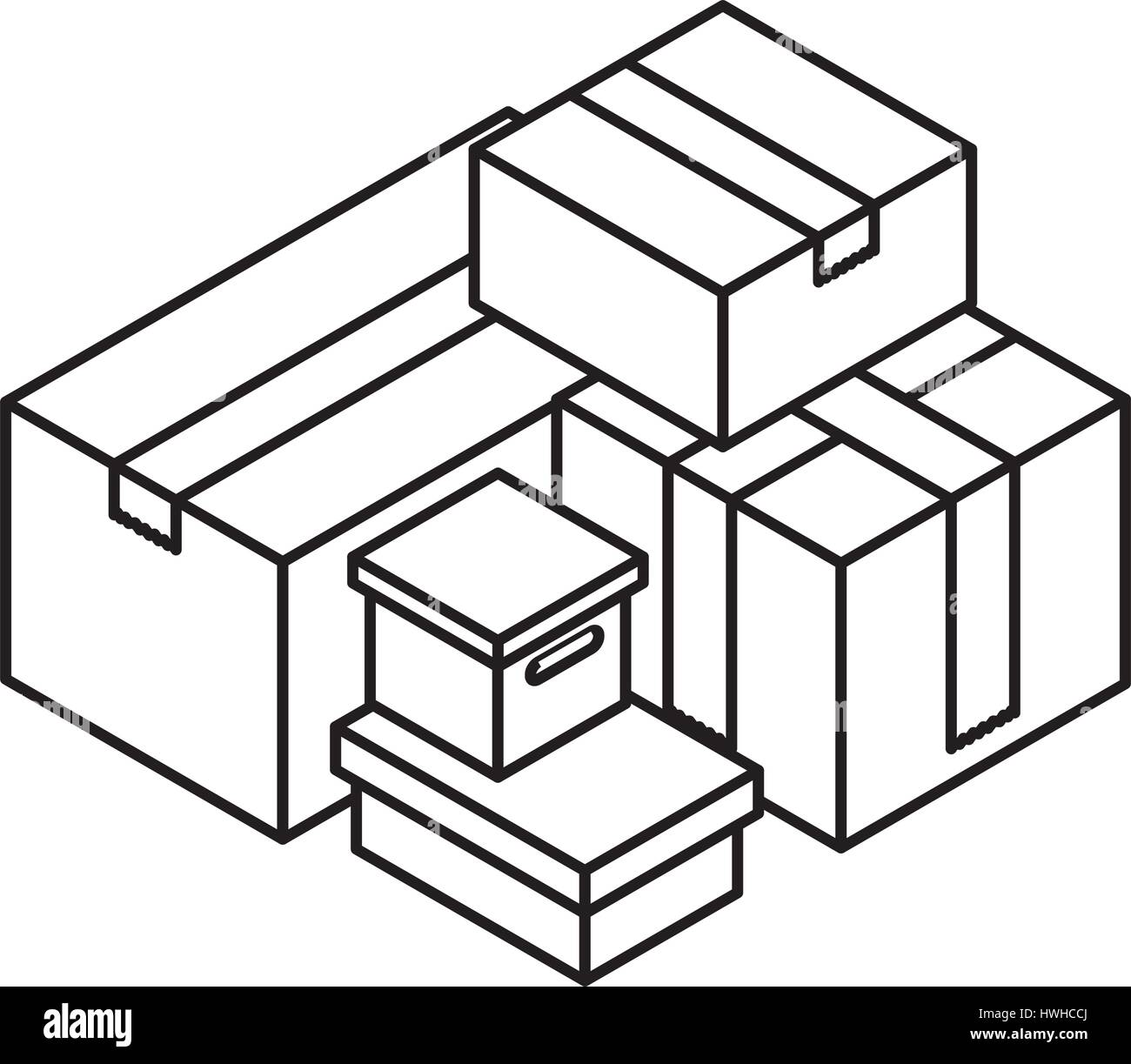 Box delivery package Stock Vector Image & Art - Alamy