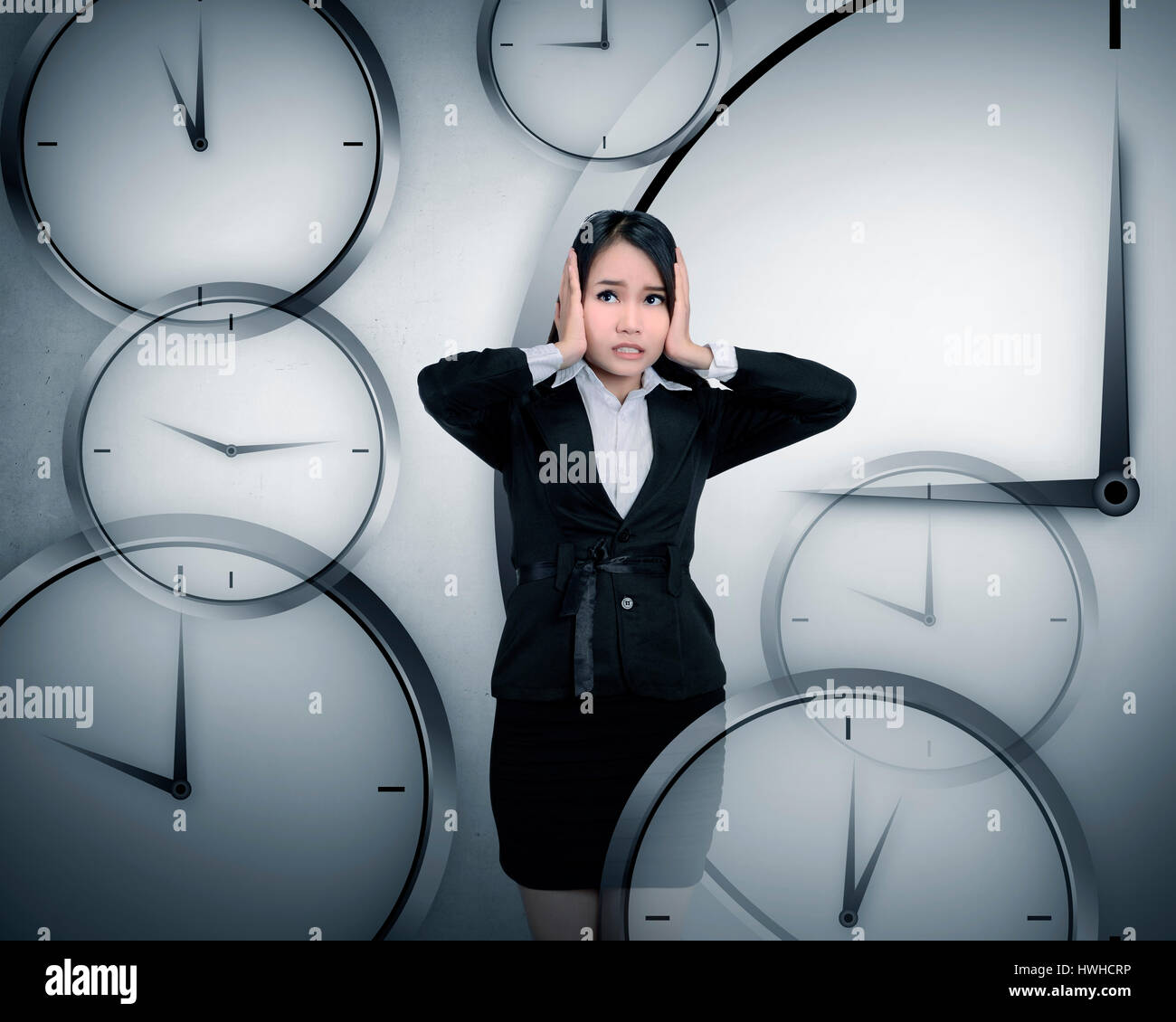 Business man having rage because work overtime Stock Photo - Alamy