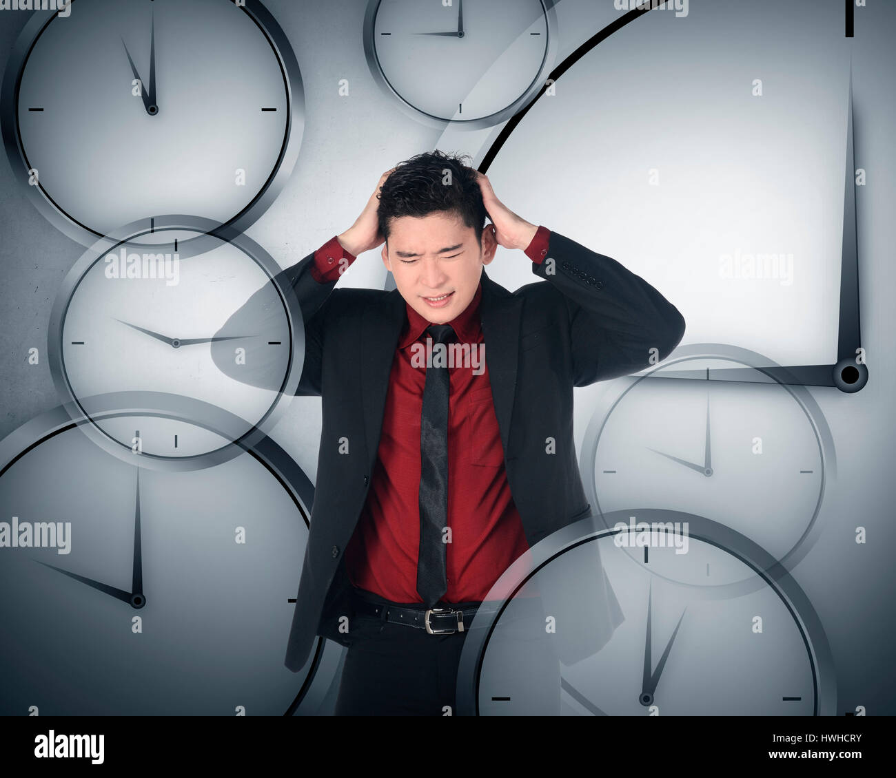 Stressed business worker studio hi-res stock photography and images - Alamy