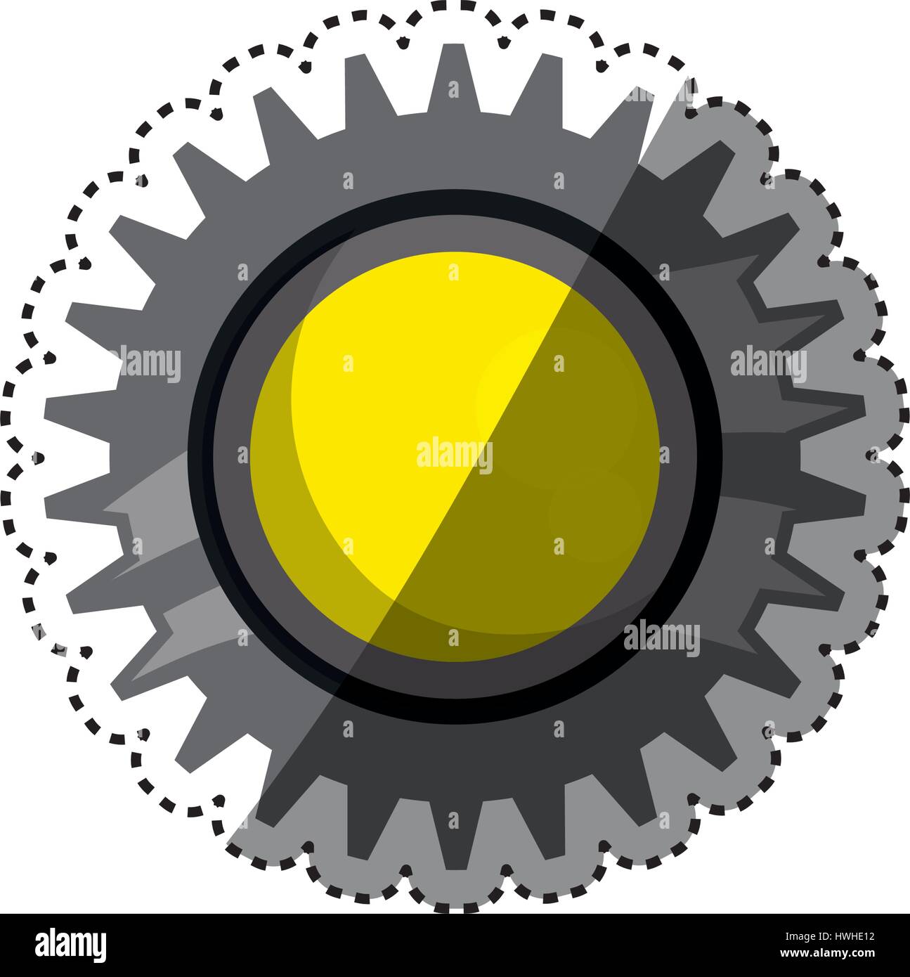 Gear machinery piece Stock Vector Image & Art - Alamy