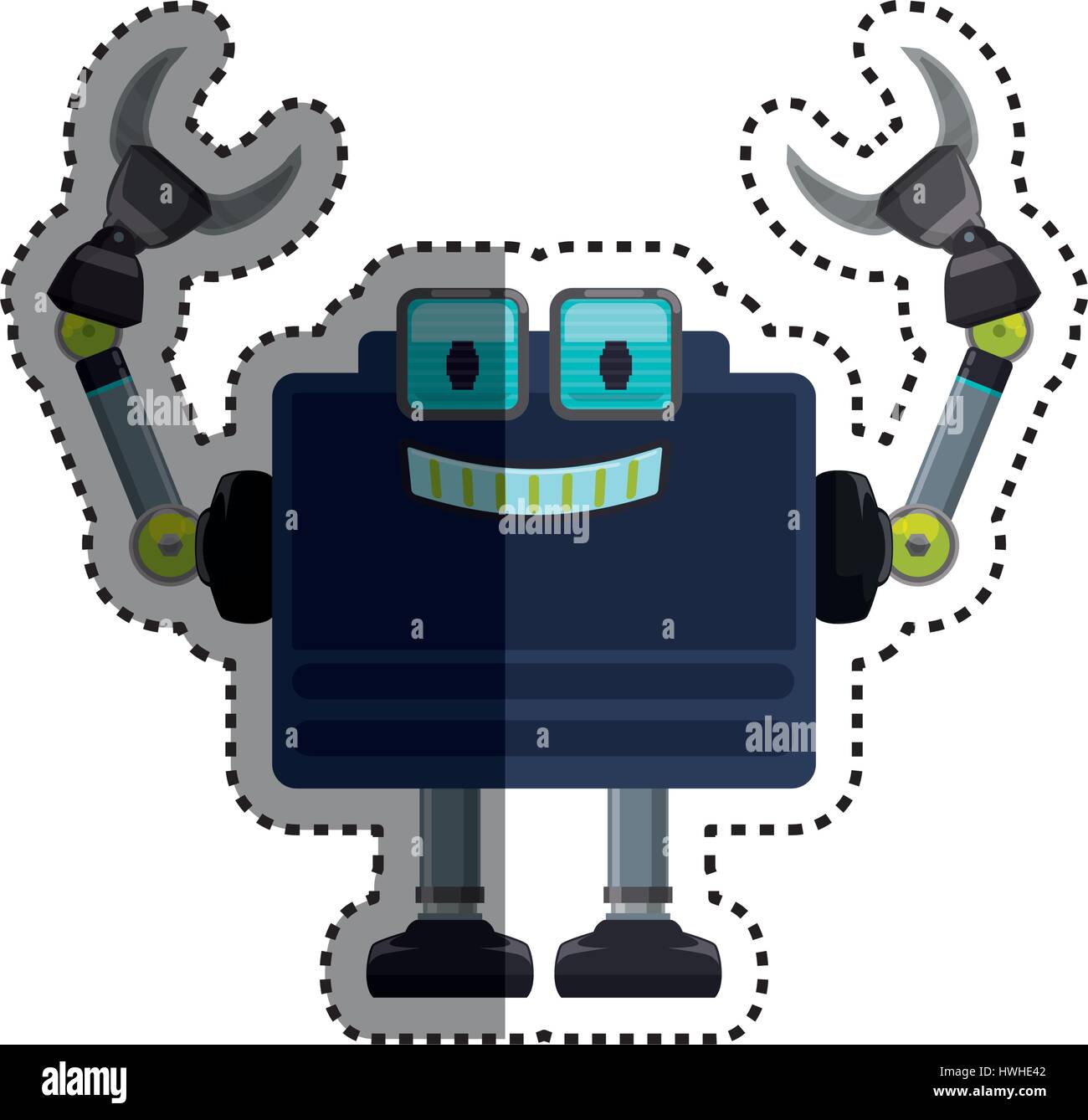 Robot machine technology Stock Vector Image & Art - Alamy