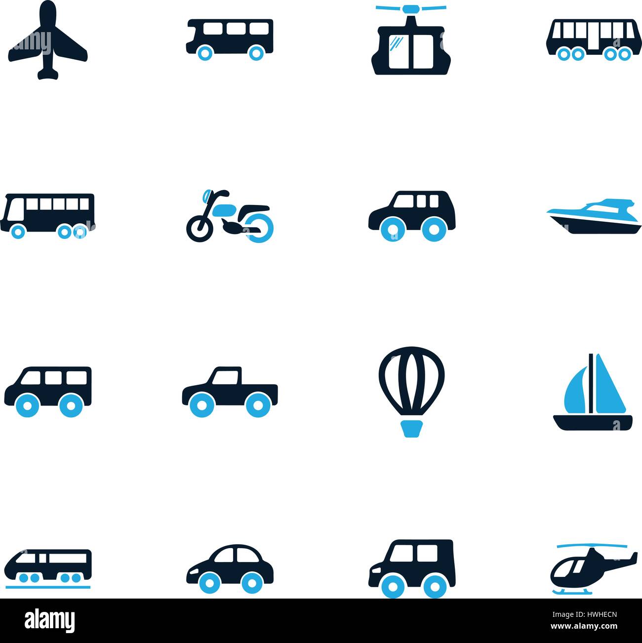 Public transport icon set for web sites and user interface Stock Vector ...
