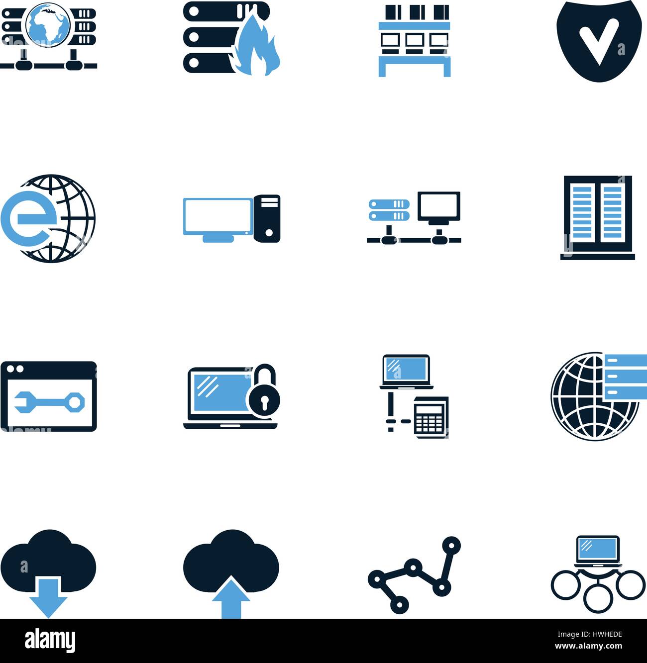Internet, server, network icon set for web sites and user interface ...