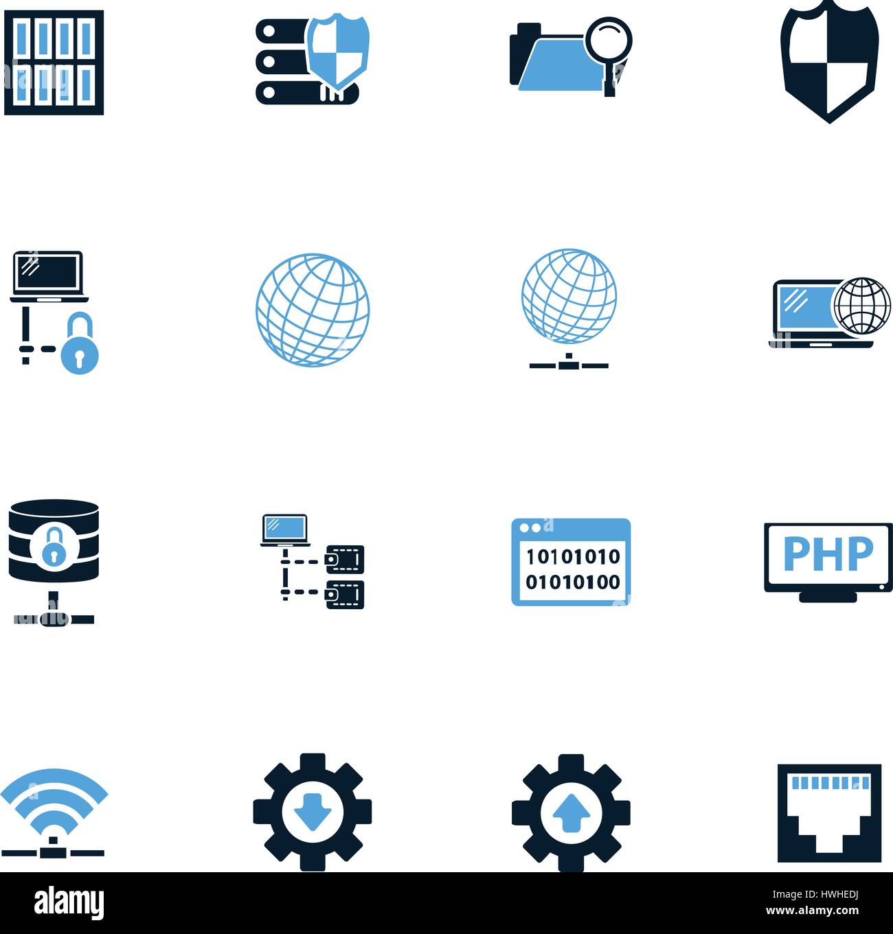 Internet, server, network icon set for web sites and user interface ...