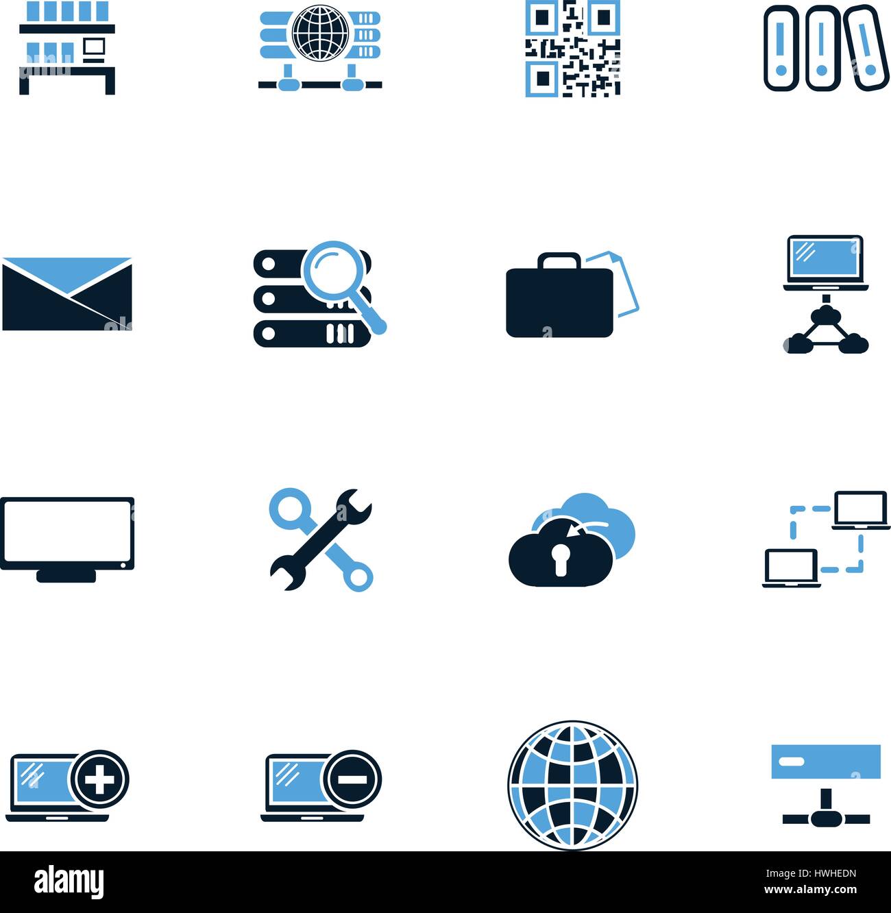 Internet, server, network icon set for web sites and user interface ...