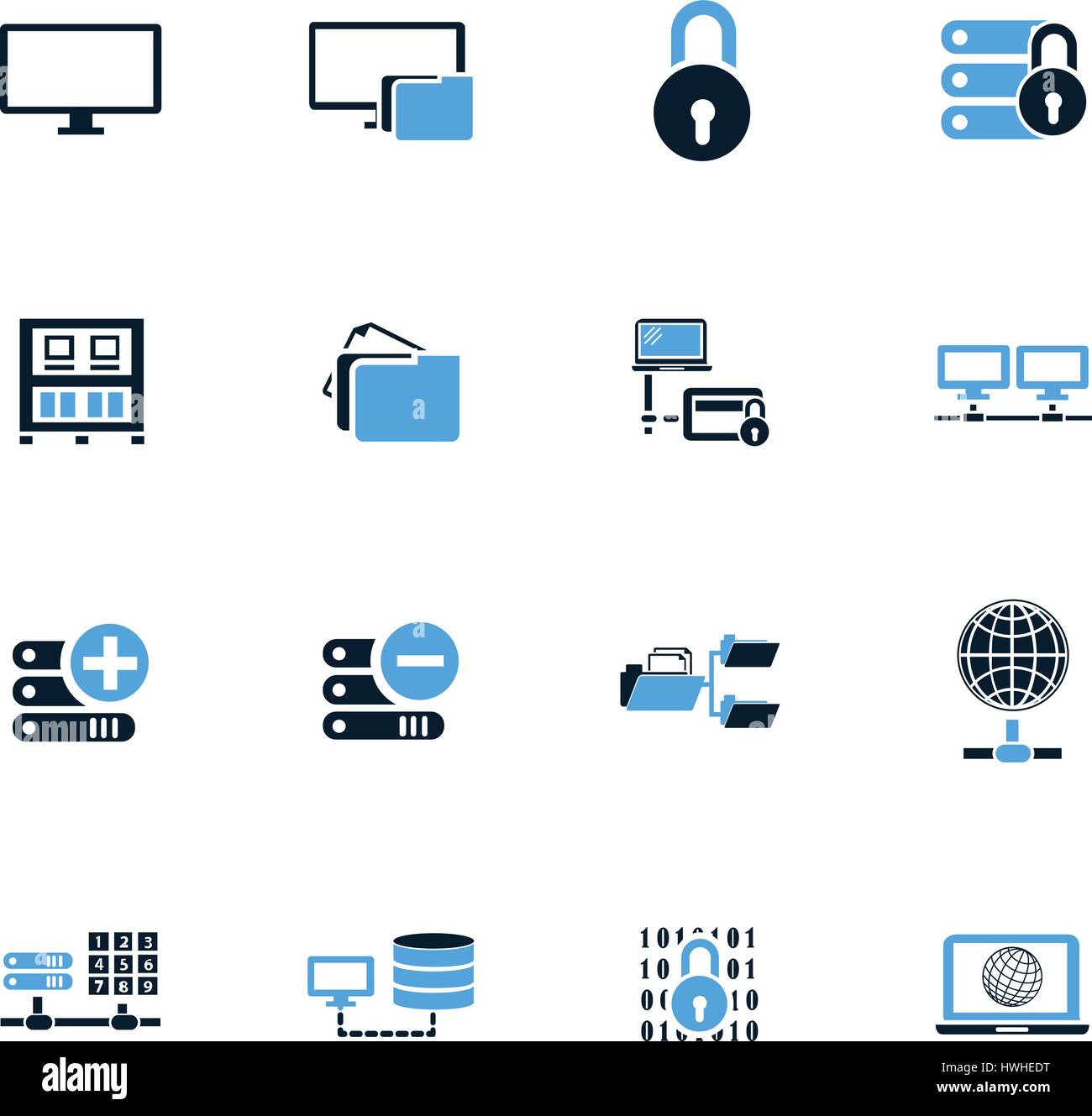 Internet, server, network icon set for web sites and user interface ...