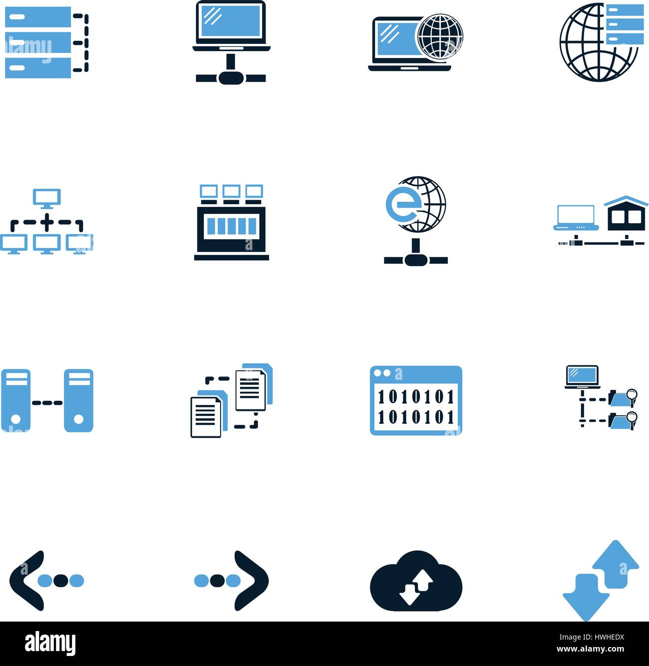 Internet, server, network icon set for web sites and user interface ...