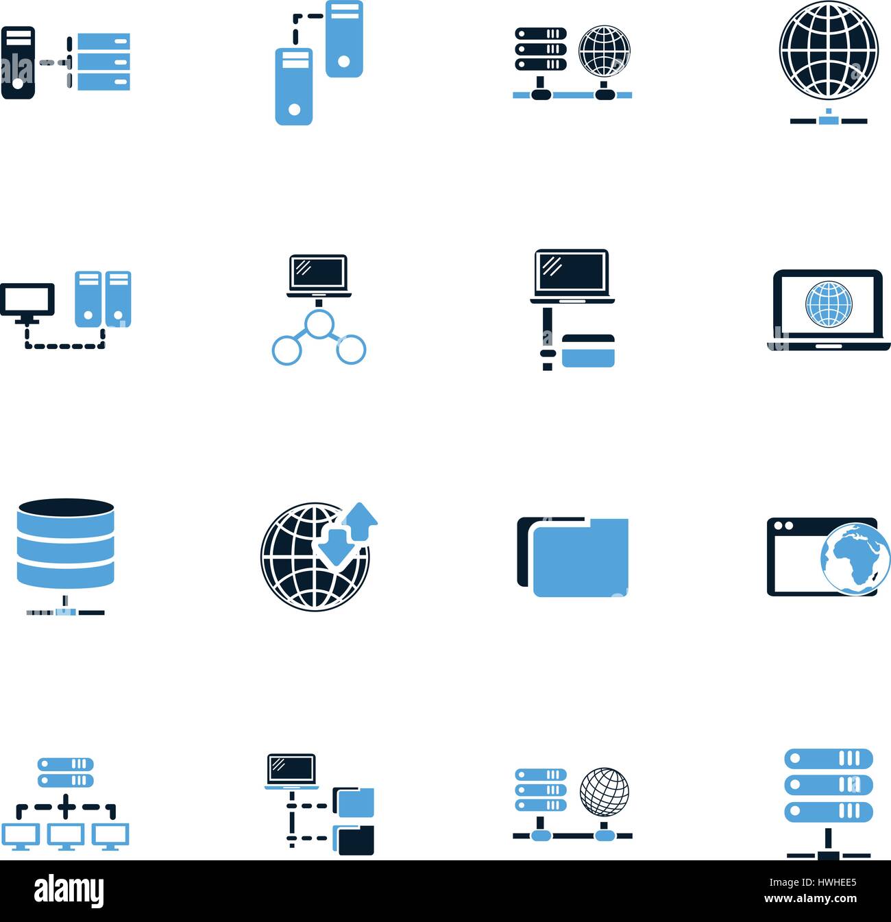 Internet, server, network icon set for web sites and user interface ...