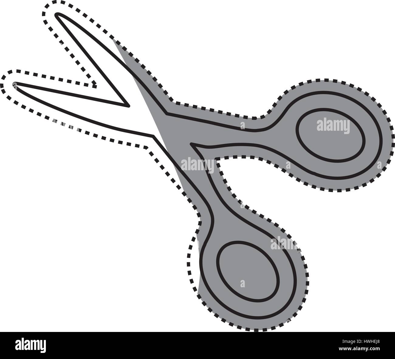 Scissors cut white fabric Stock Vector Images - Alamy