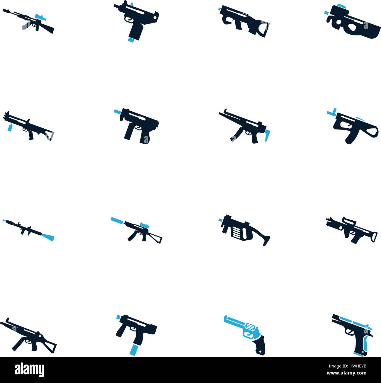 Hand weapons icon set web hi-res stock photography and images - Alamy