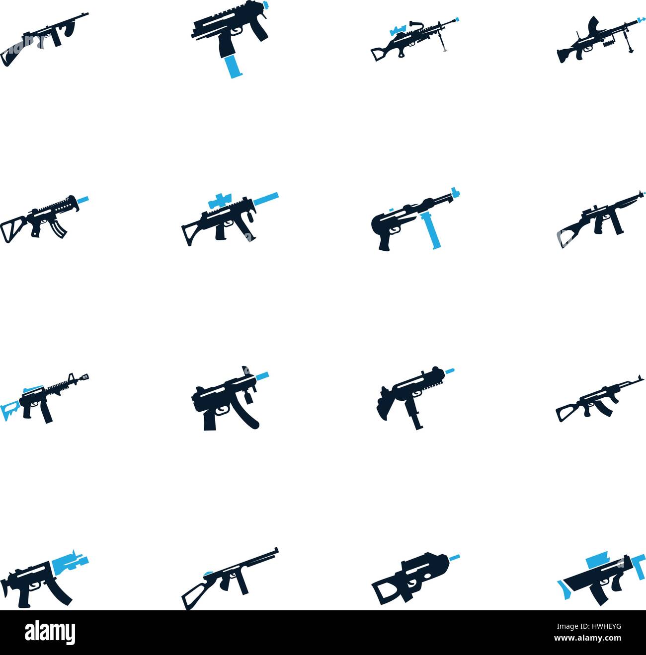 Hand weapons icon set web Stock Vector Images - Alamy