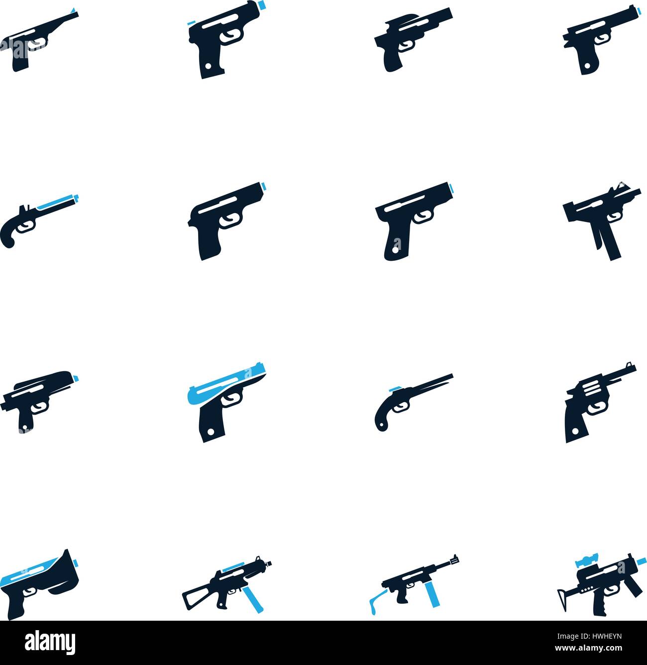 Hand weapons icon set for web sites and user interface Stock Vector ...