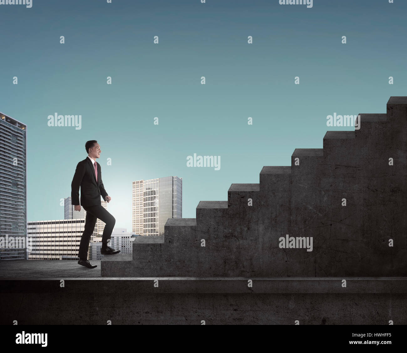 Casual climb up the stairs hi-res stock photography and images - Alamy