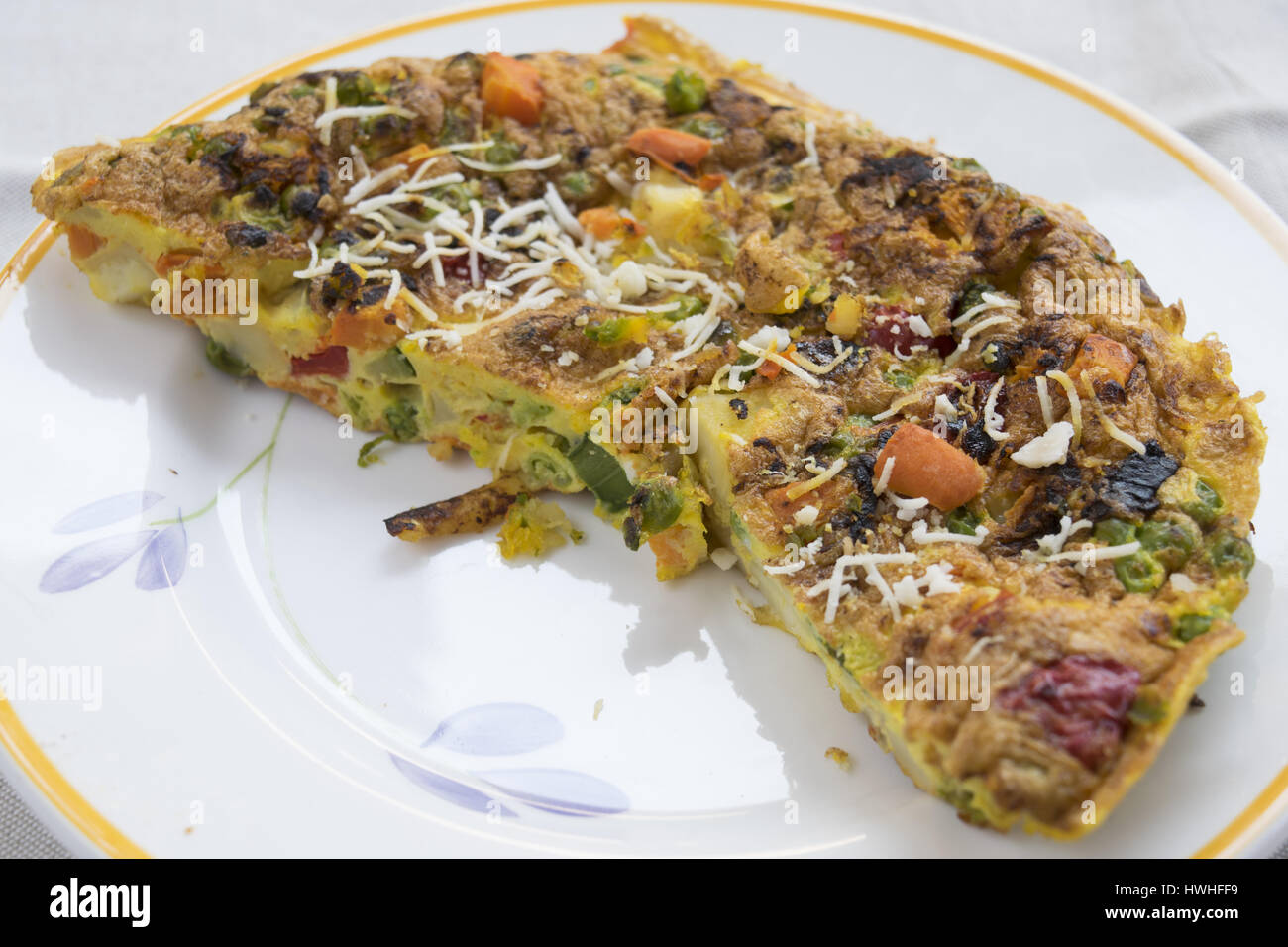 omelette with assorted vegetables Stock Photo - Alamy