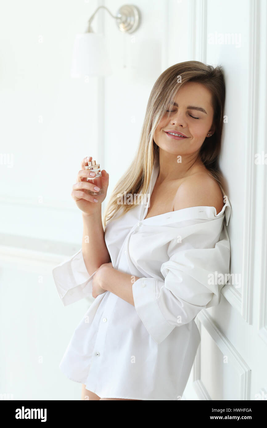 Woman at home Stock Photo - Alamy