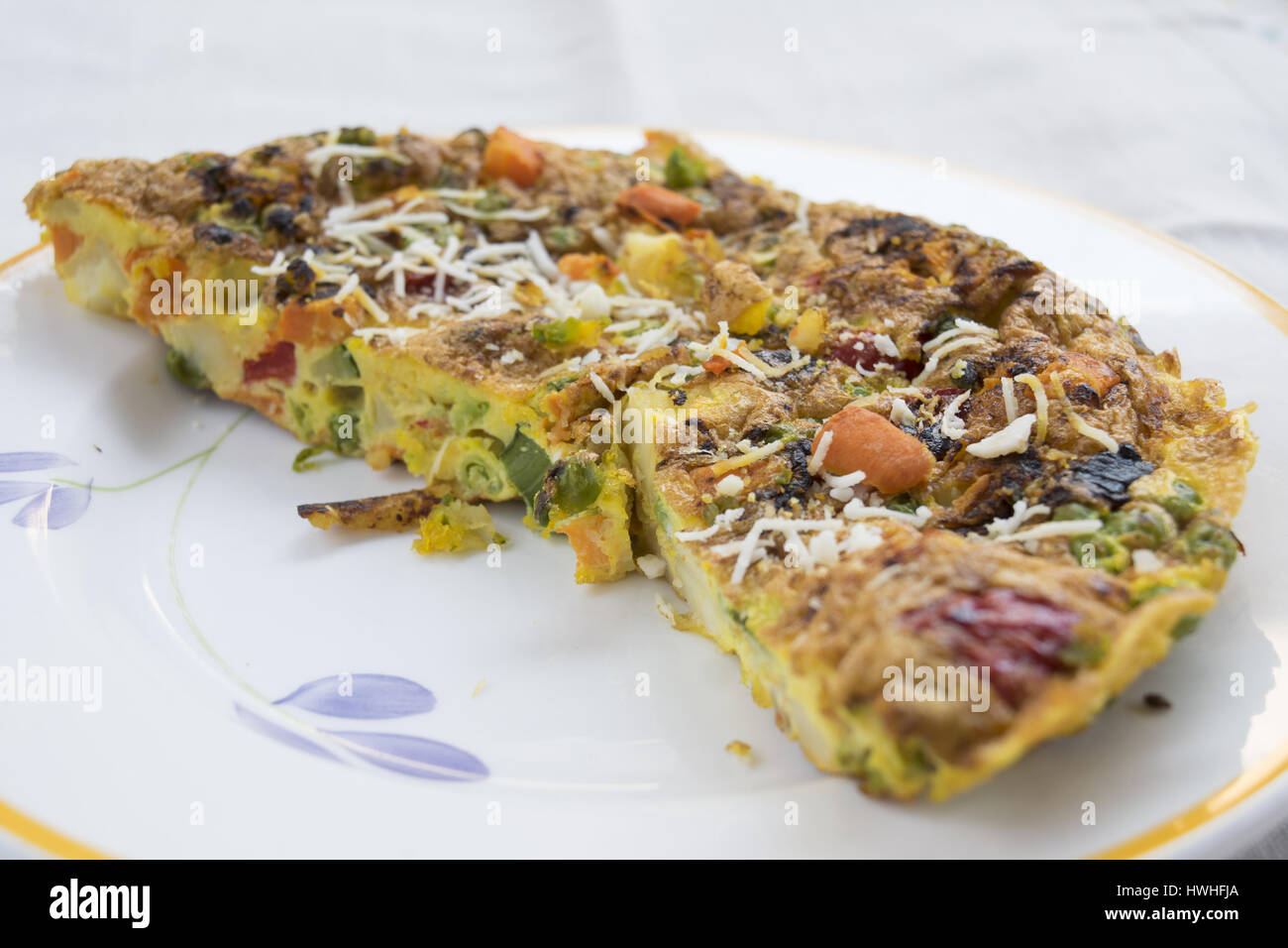omelette with assorted vegetables Stock Photo - Alamy