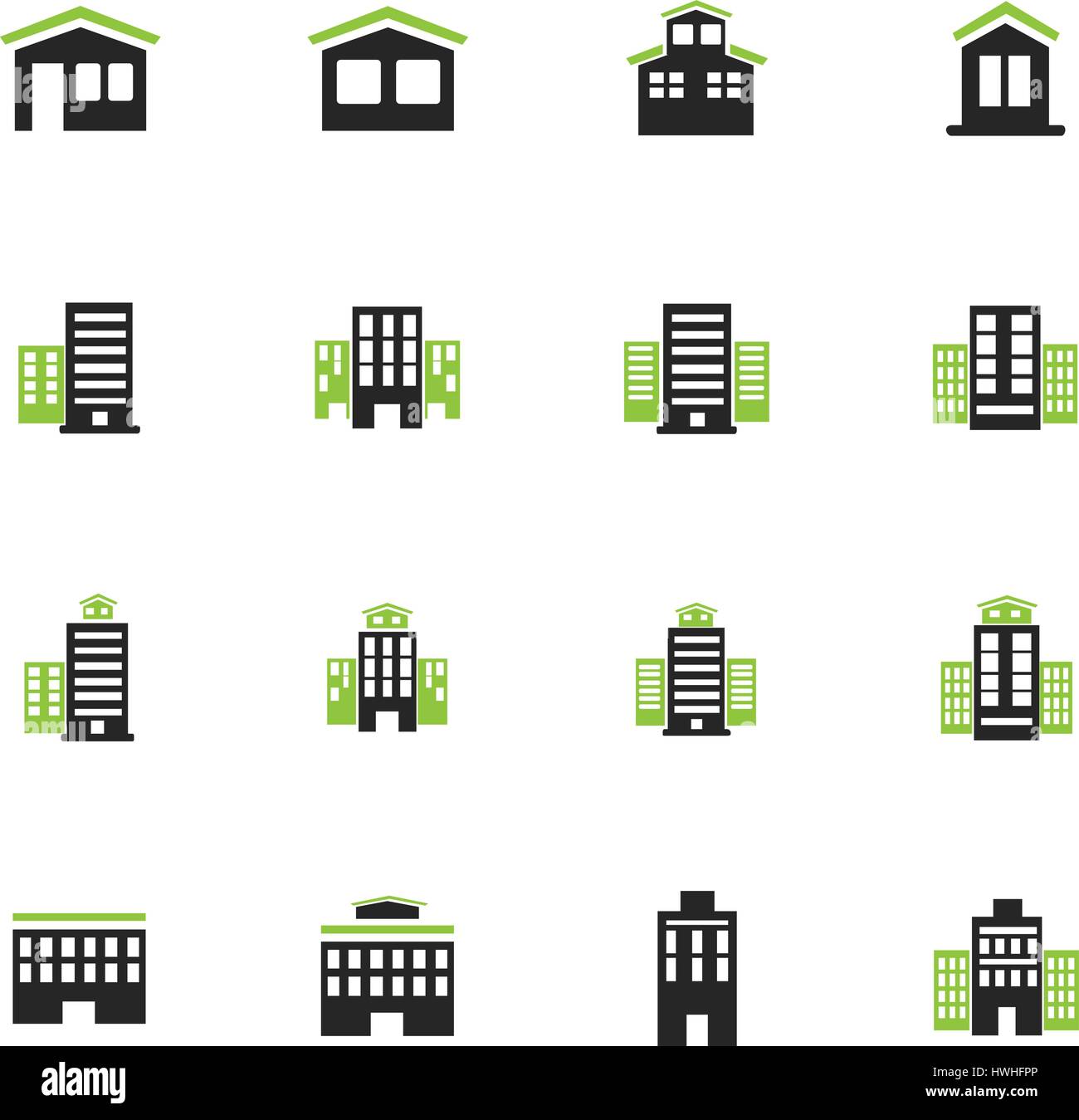 Buildings icon set for web sites and user interface Stock Vector Image ...