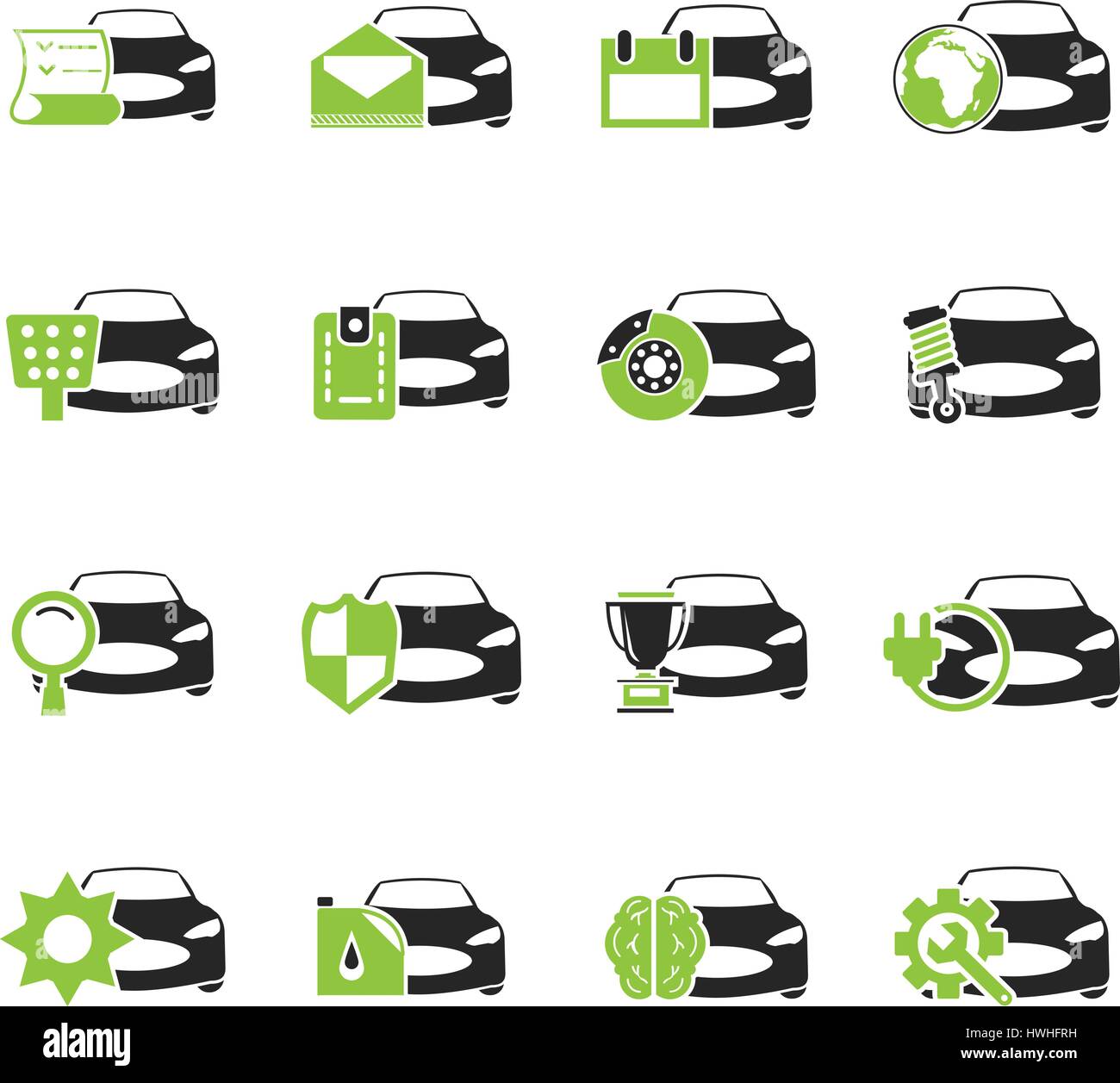 Car service simply icons for web and user interfaces Stock Vector Image ...