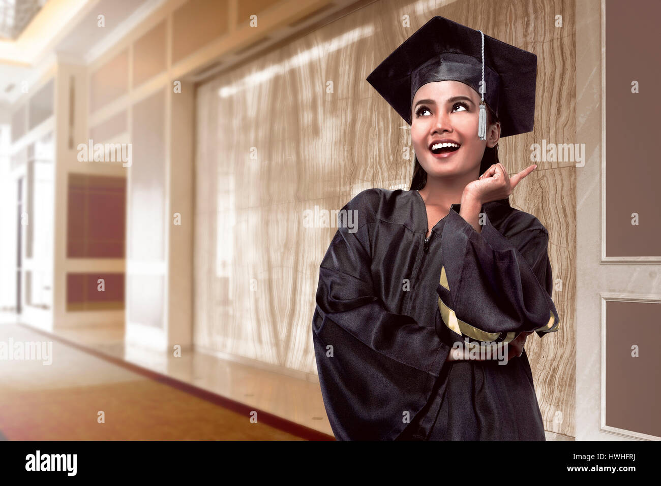 Image of asian college student graduate from university Stock Photo - Alamy