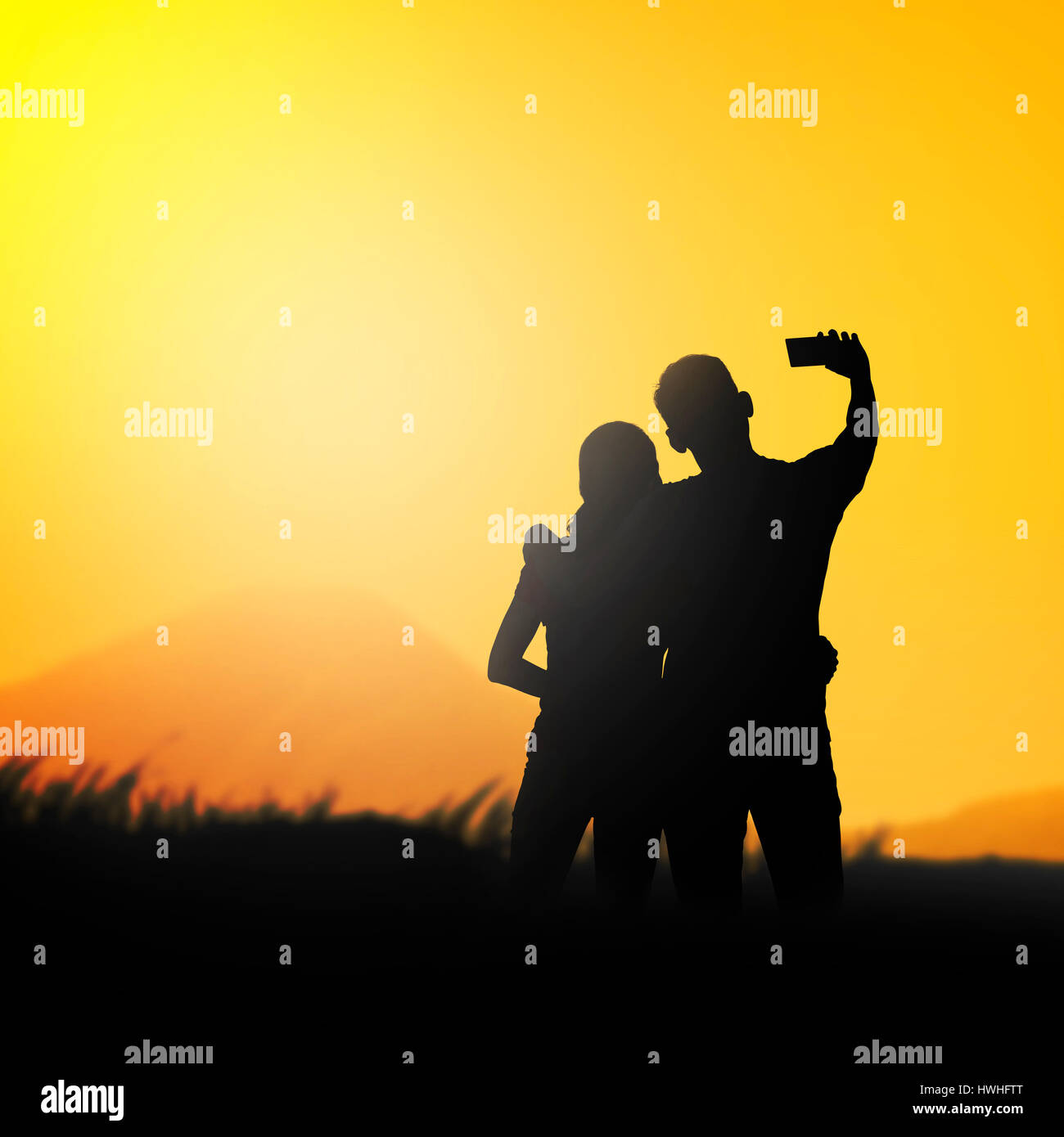 Selfie sunset hi-res stock photography and images - Alamy