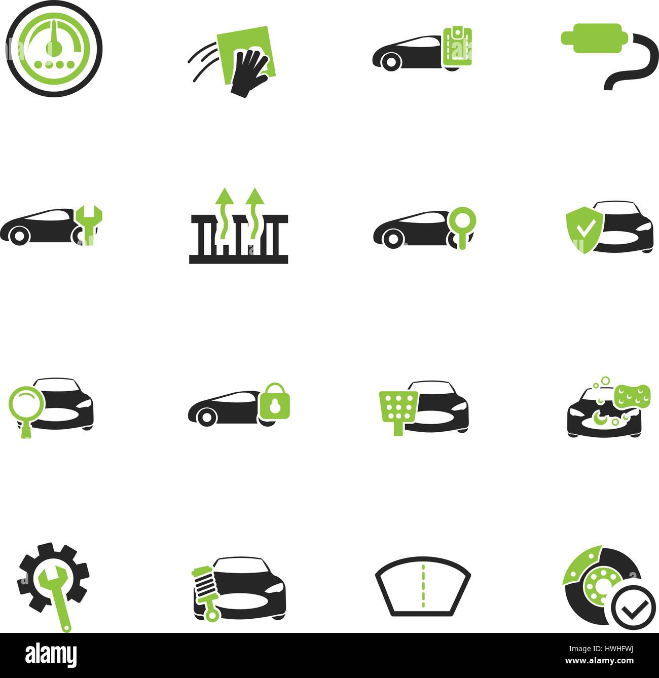 Car shop icon set for web sites and user interface Stock Vector Image ...
