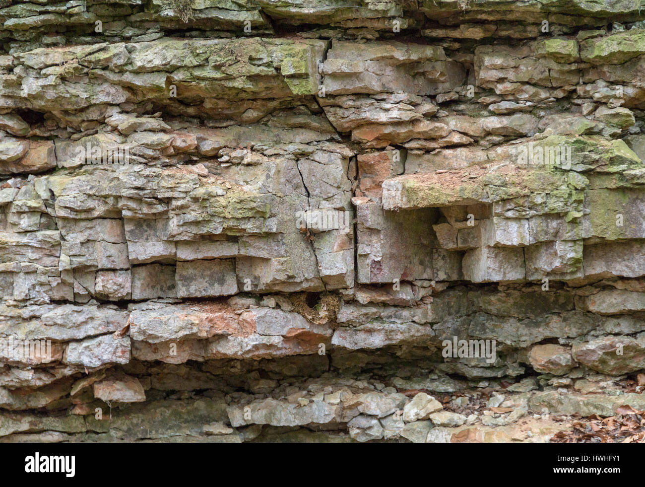 natural outdoor photography of a brittle layered rock formation Stock ...