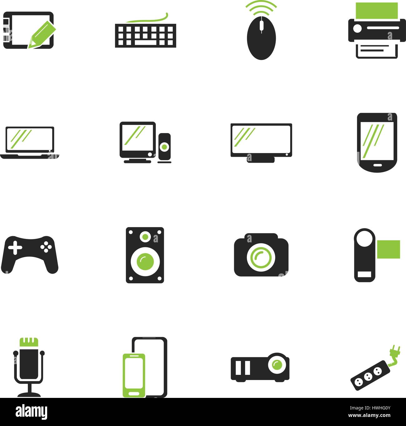 Devices icon set for web sites and user interface Stock Vector Image ...