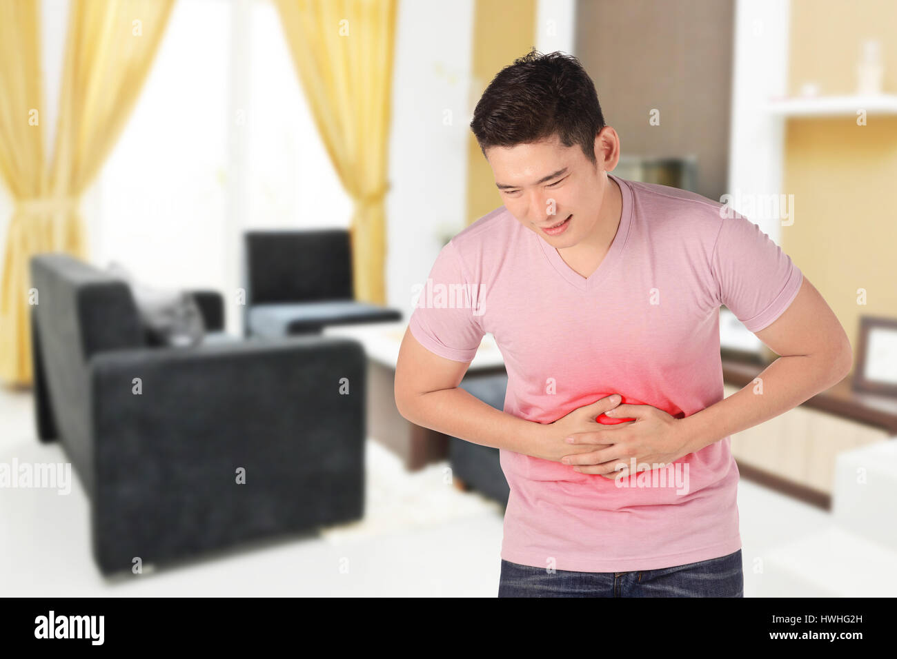 Stomach ache man hi-res stock photography and images - Alamy