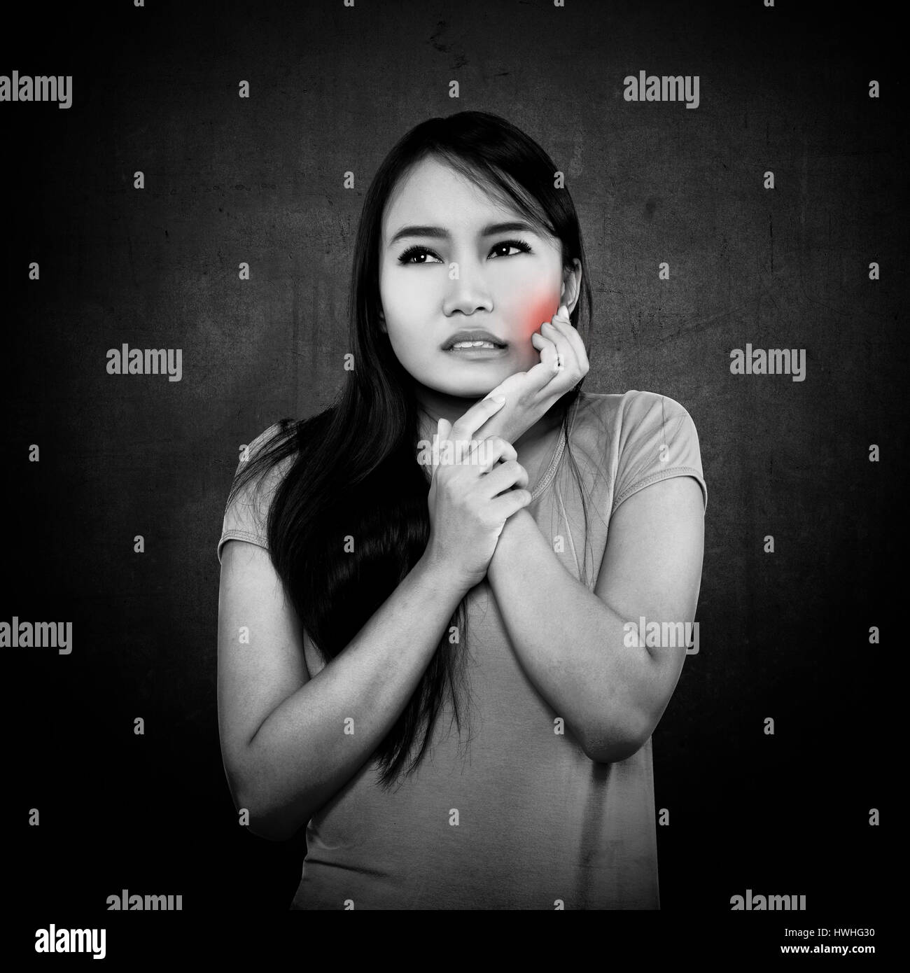 Woman hurt expression hi-res stock photography and images - Alamy