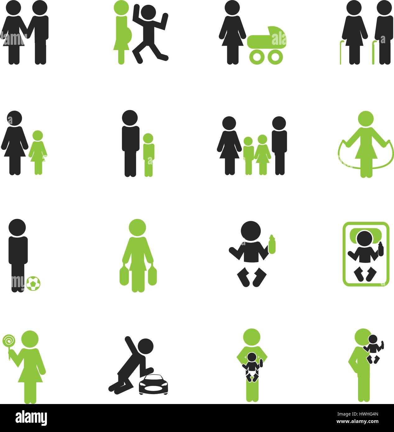 Family simply icons for web and user interfaces Stock Vector Image ...