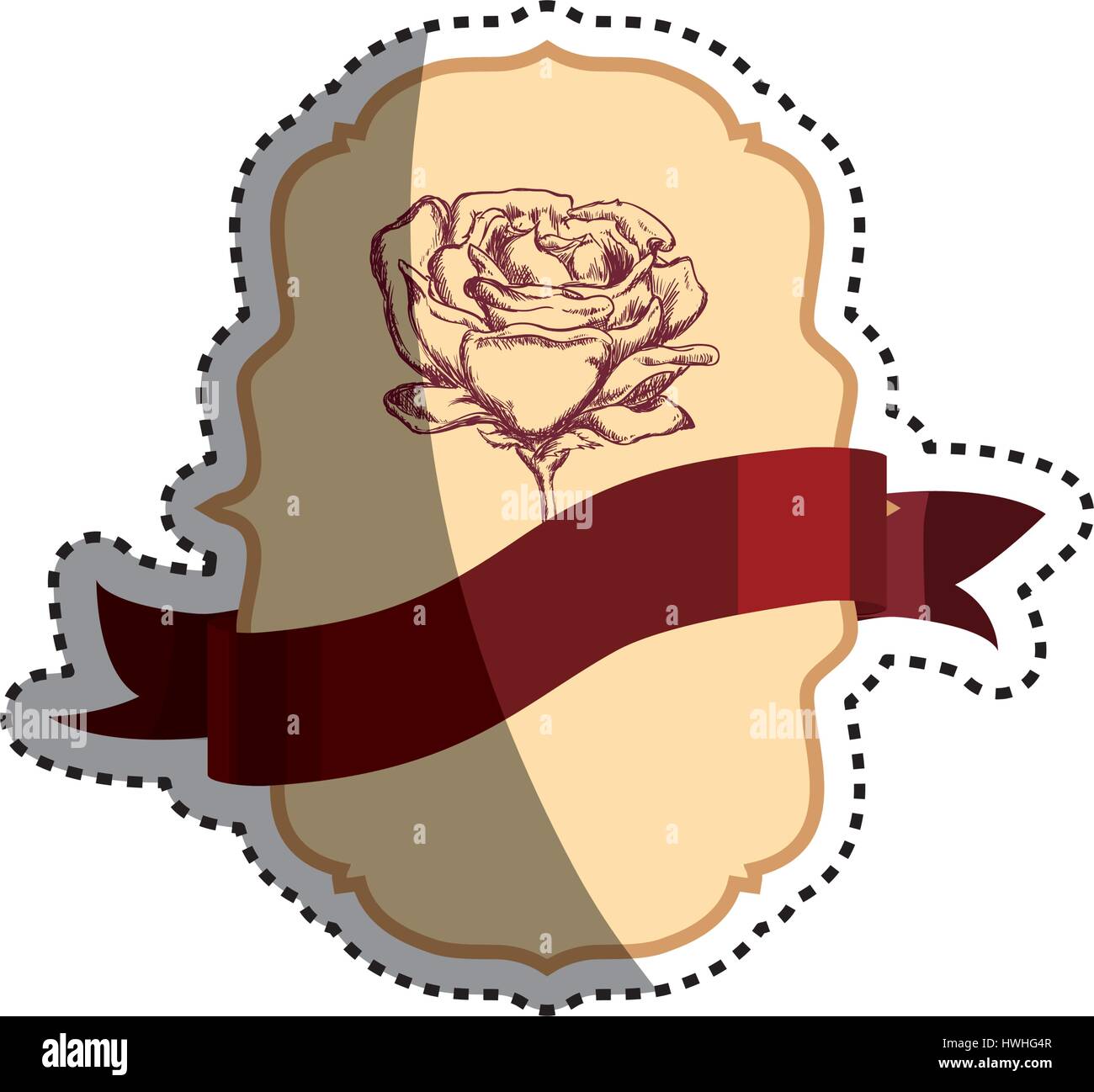 Cute and romantic banner Stock Vector Image & Art - Alamy
