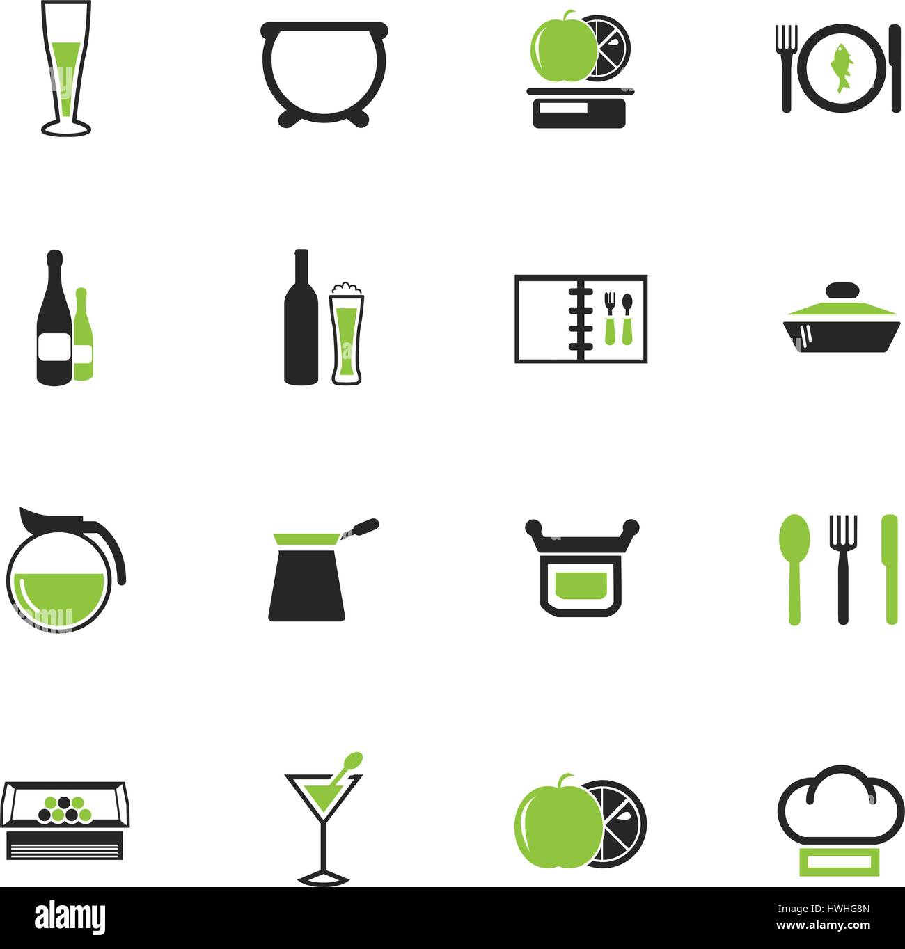 Food and kitchen symbol for web icons Stock Vector Image & Art - Alamy