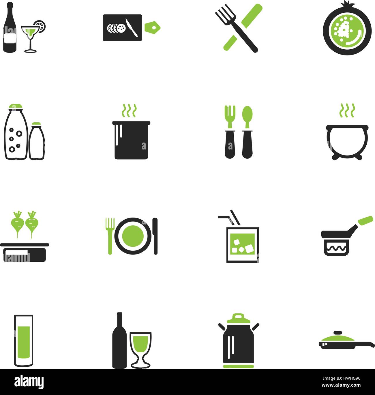Food and kitchen symbol for web icons Stock Vector Image & Art - Alamy