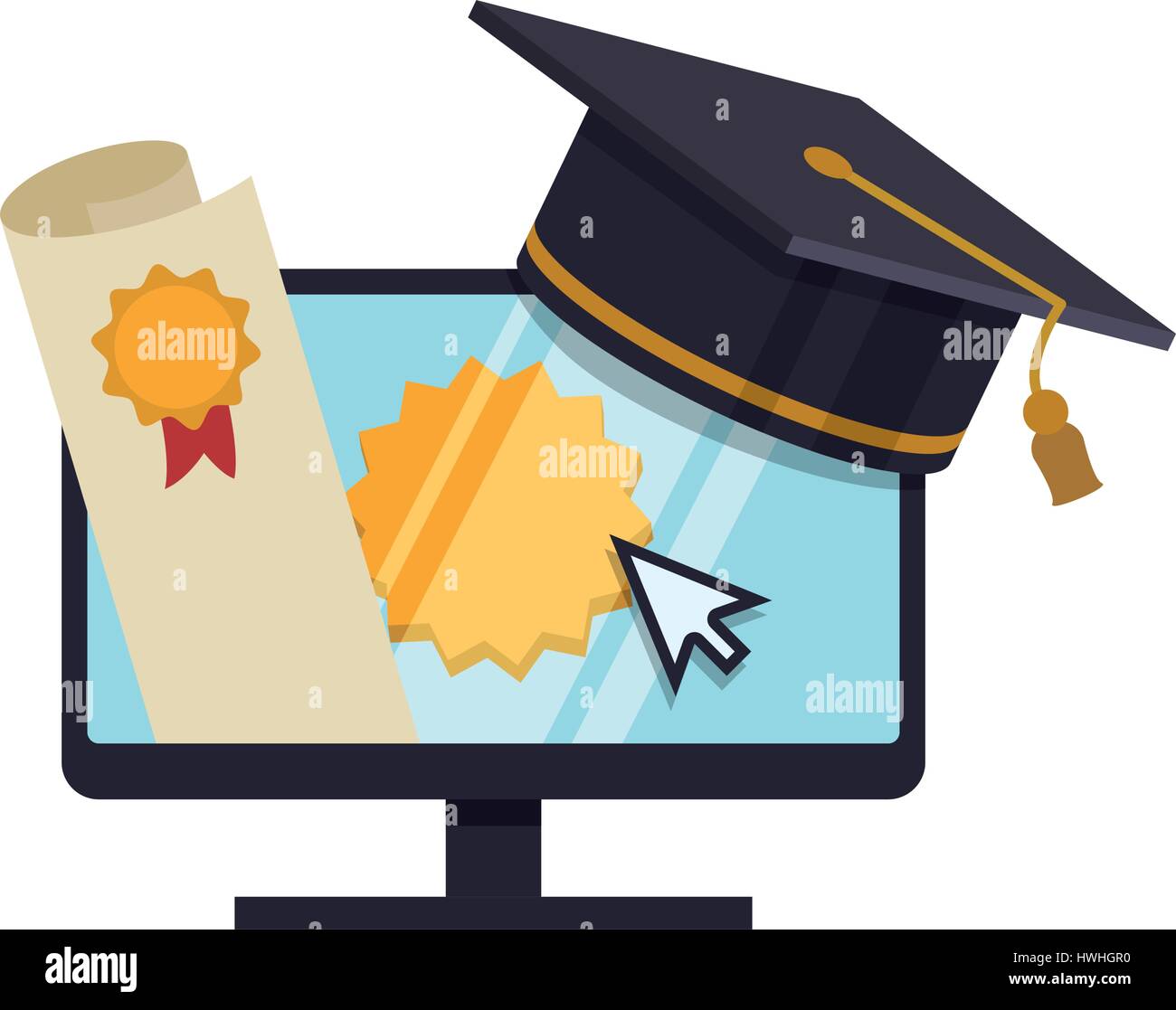 Elearning online education Stock Vector Image & Art - Alamy