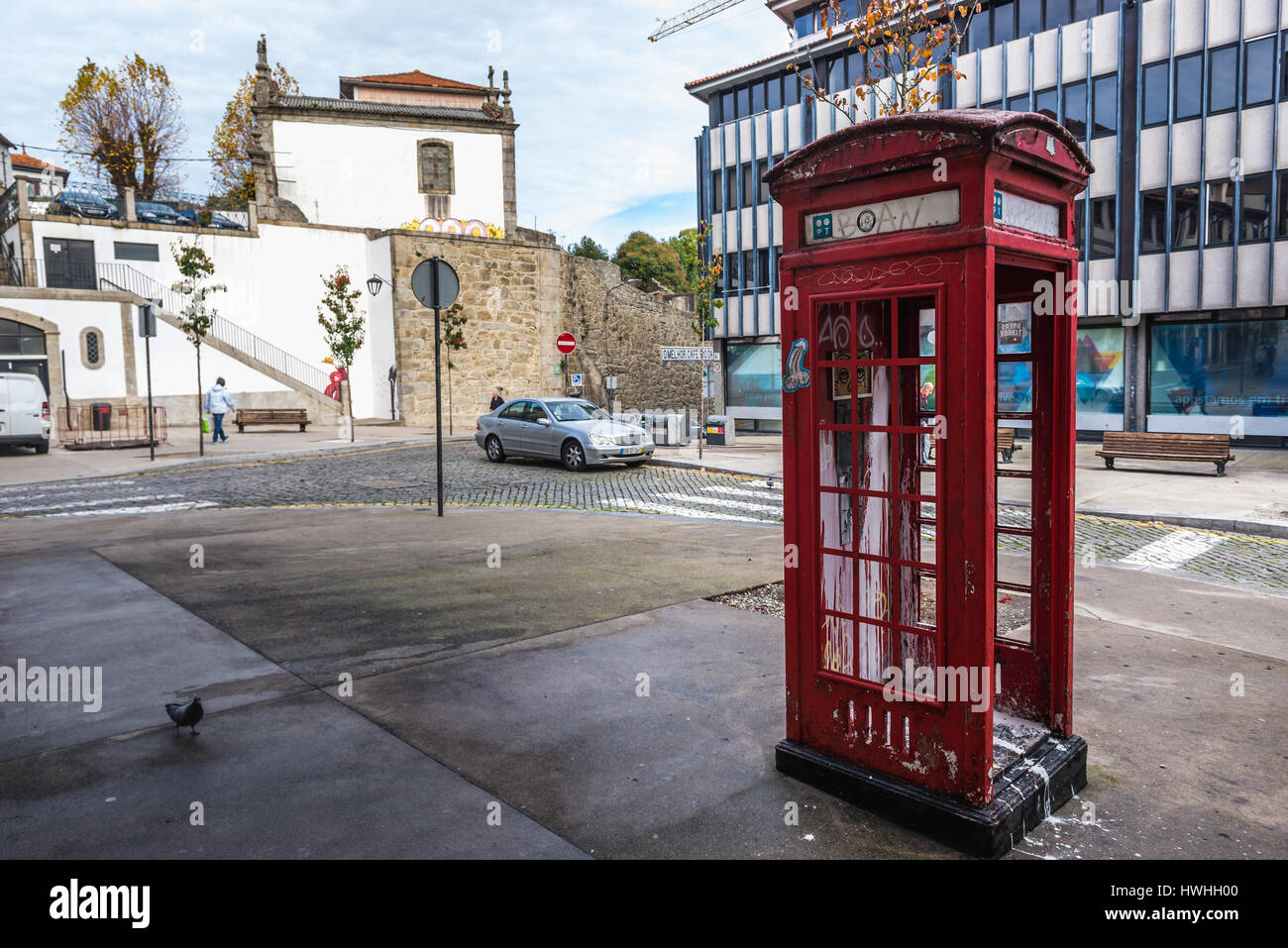 Telephone booth in portugal hi-res stock photography and images - Alamy