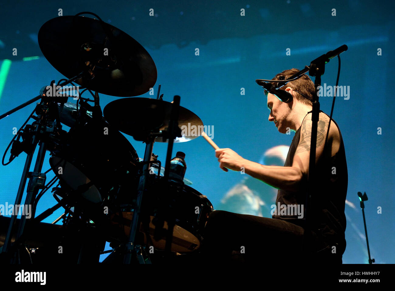 BARCELONA - MAR 30: The Script (band) performs at St. Jordi Club stage ...