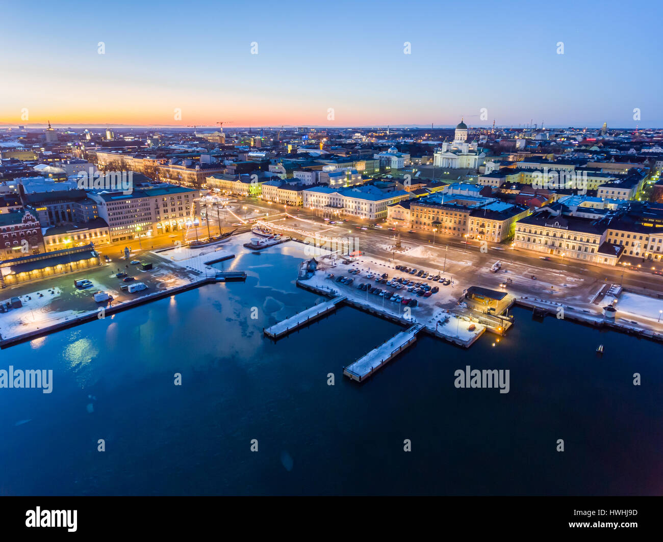 Aerial view of Helsinki market square Stock Photo - Alamy