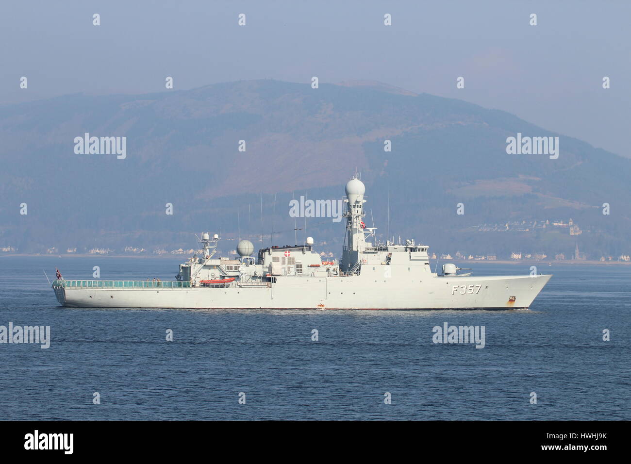 KDM Thetis (F357), a Thetis-class frigate of the Royal Danish Navy ...