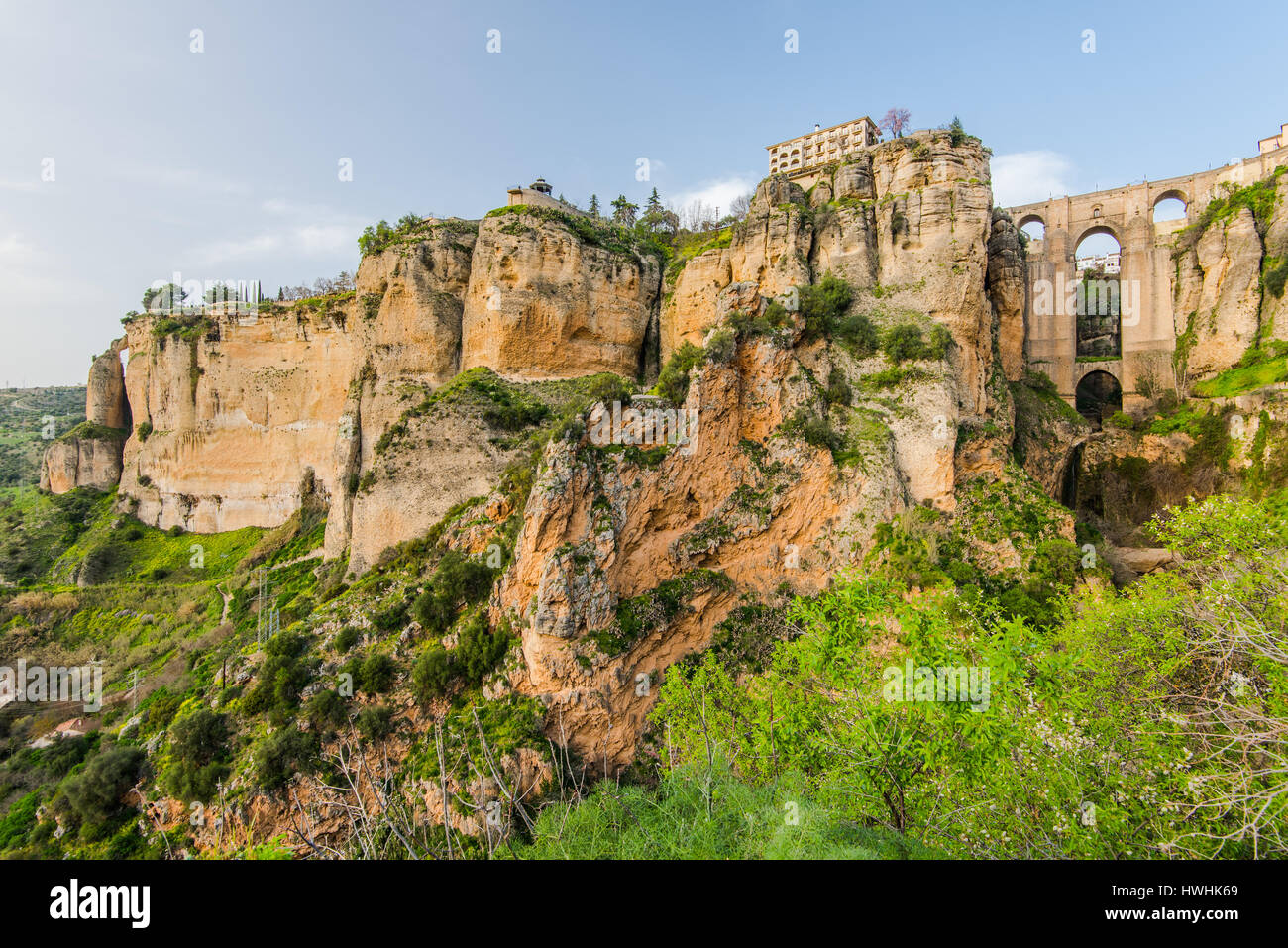 Puente Nuevo New Bridge in Ronda, Spain at sunny day Stock Photo - Alamy