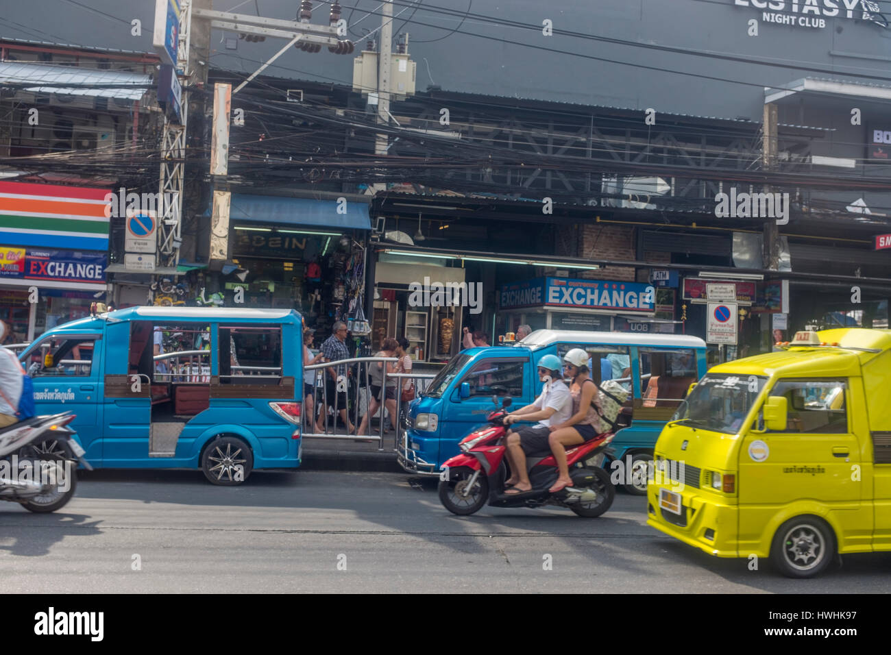 General street scene in Padong, Phuket, Thailand. 06-Mar-2017 Stock ...