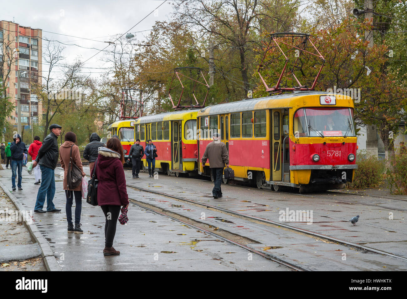 Volgograd, Russia - November 01. 2016. High-speed tram at the Tractor ...