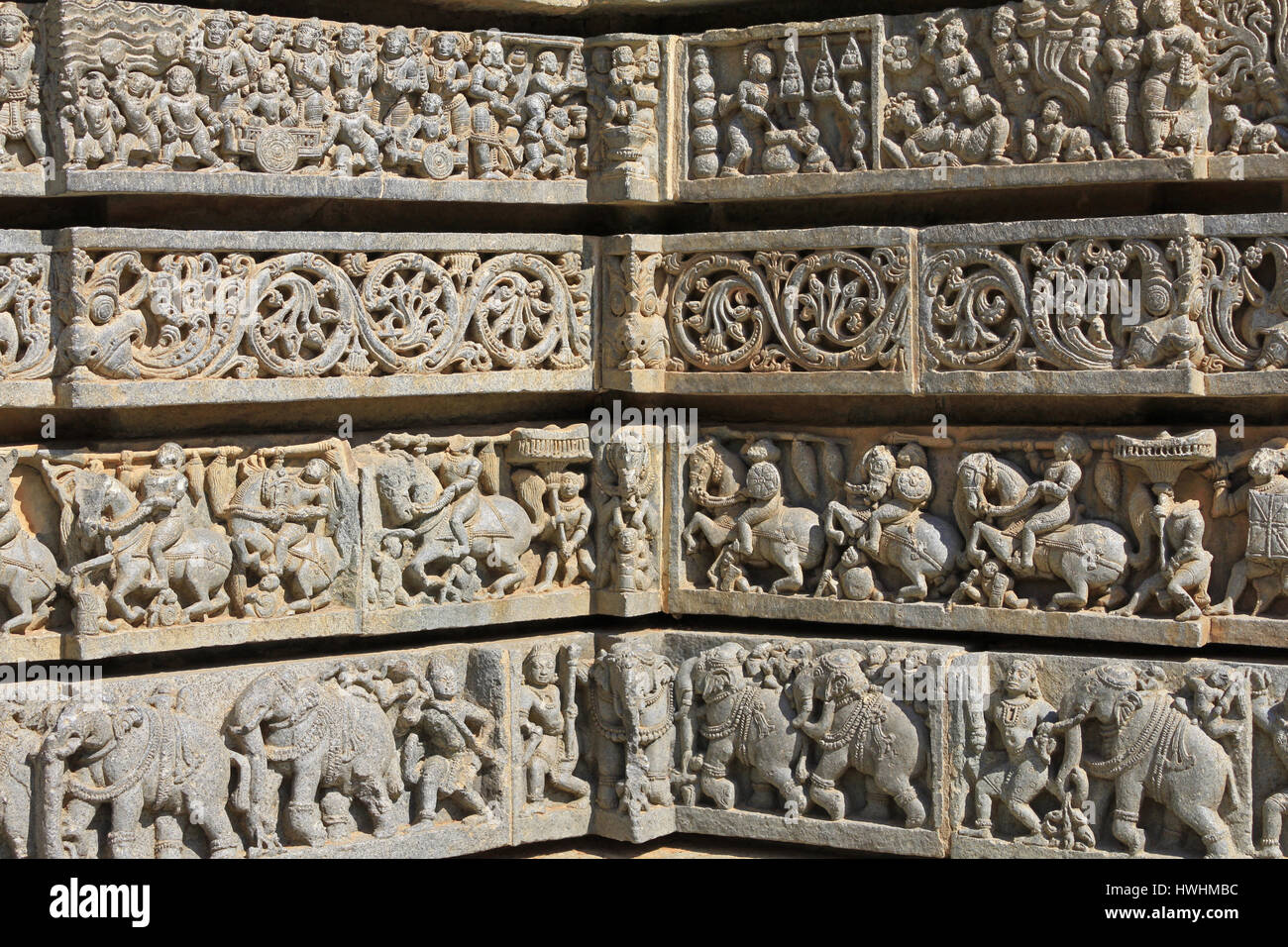 Panel on south east wall of the temple show detailed sculpture of ...