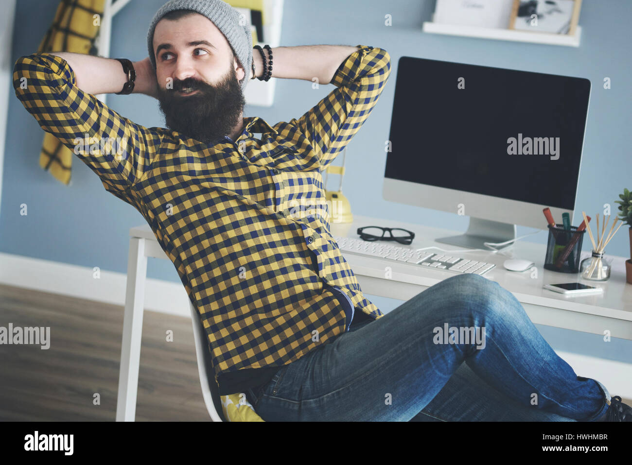 3d man sitting on chair hi-res stock photography and images - Alamy