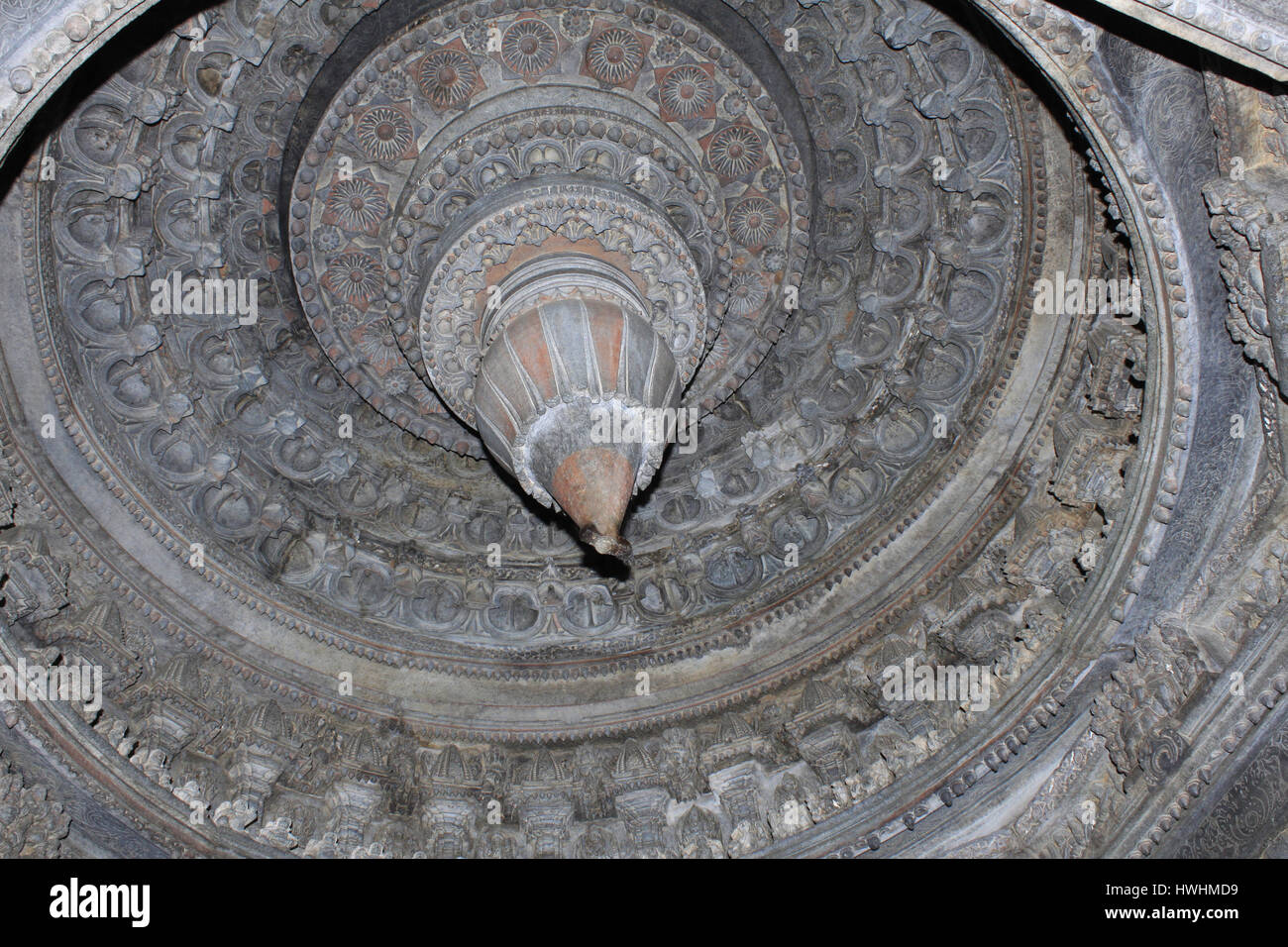 Domical bay ceiling in the mantapa of Chennakesava Temple, Hoysala ...