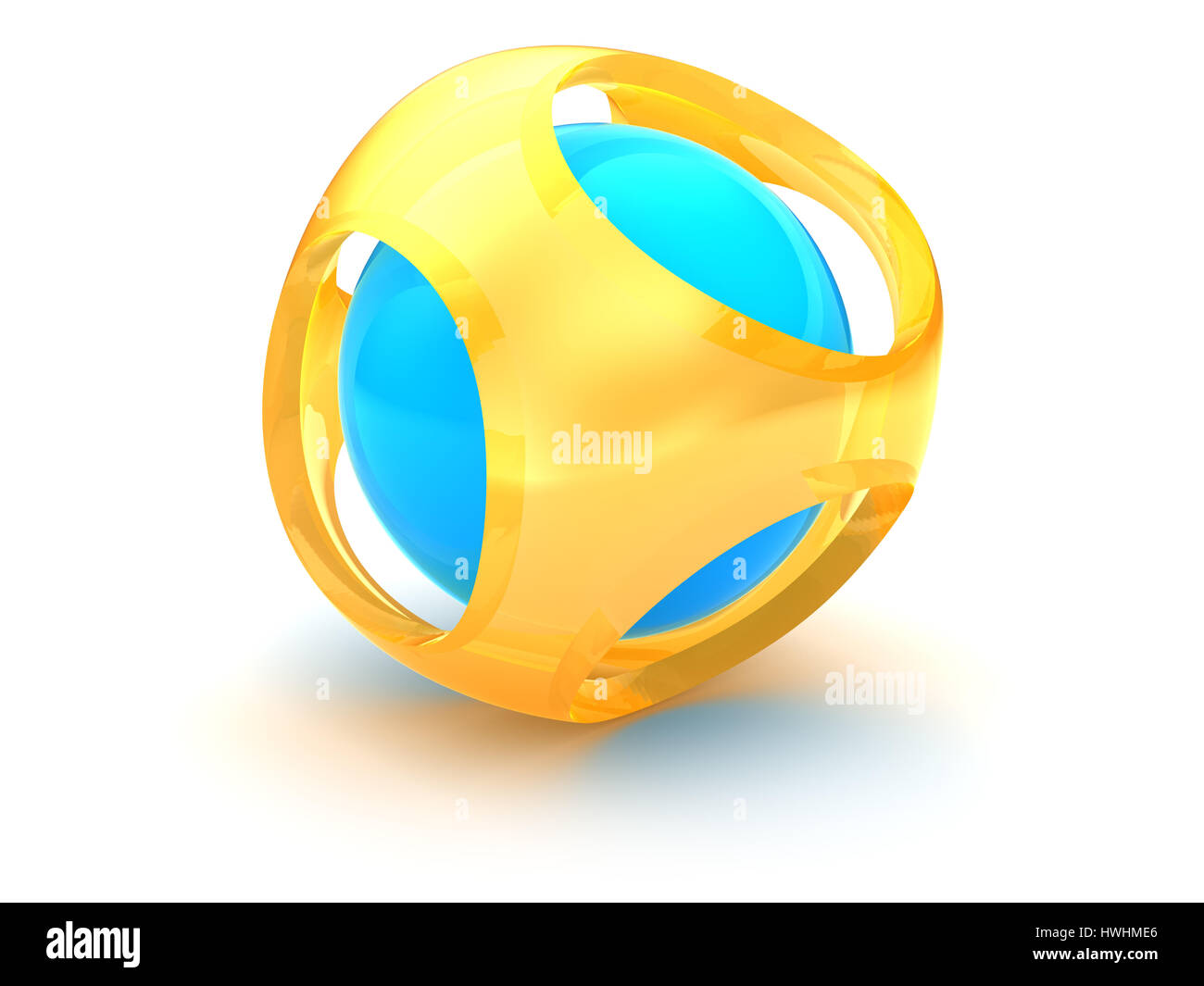 abstract 3d illustration of sphere shape Stock Photo - Alamy