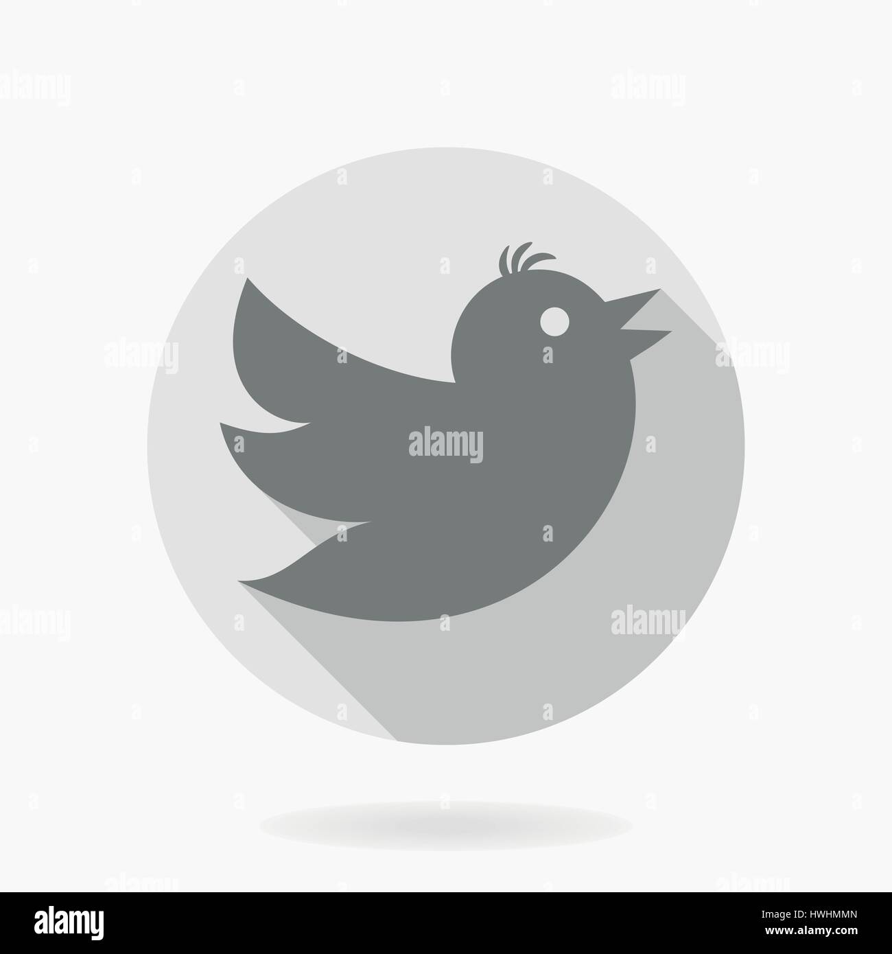 Vector illustration gray bird Cut Out Stock Images & Pictures - Alamy
