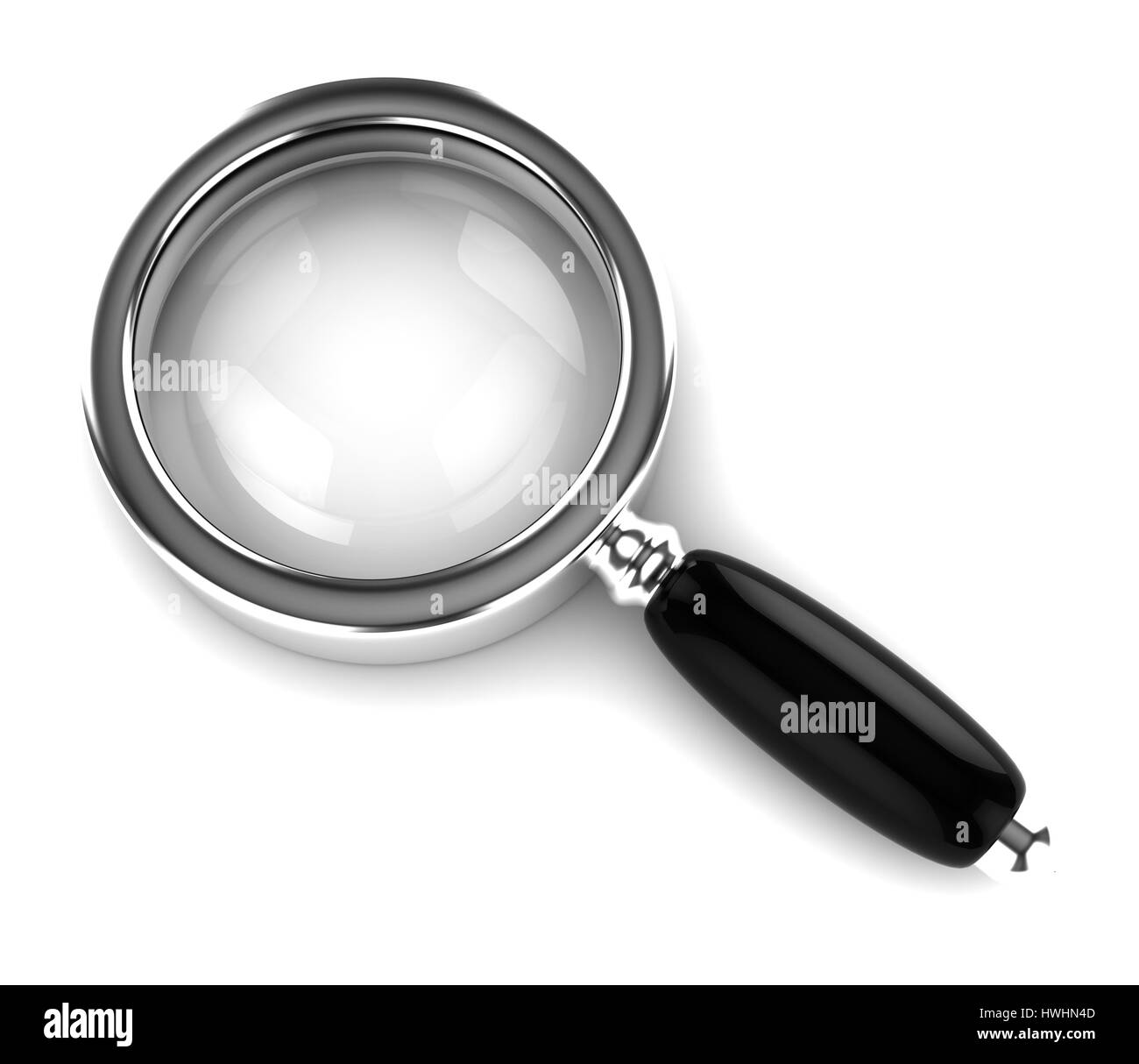 3d illustration of magnify glass over white background Stock Photo - Alamy