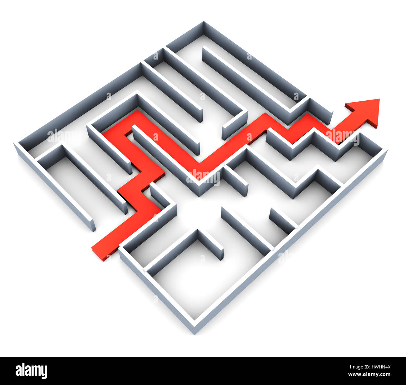 3d rendering stone maze hi-res stock photography and images - Alamy