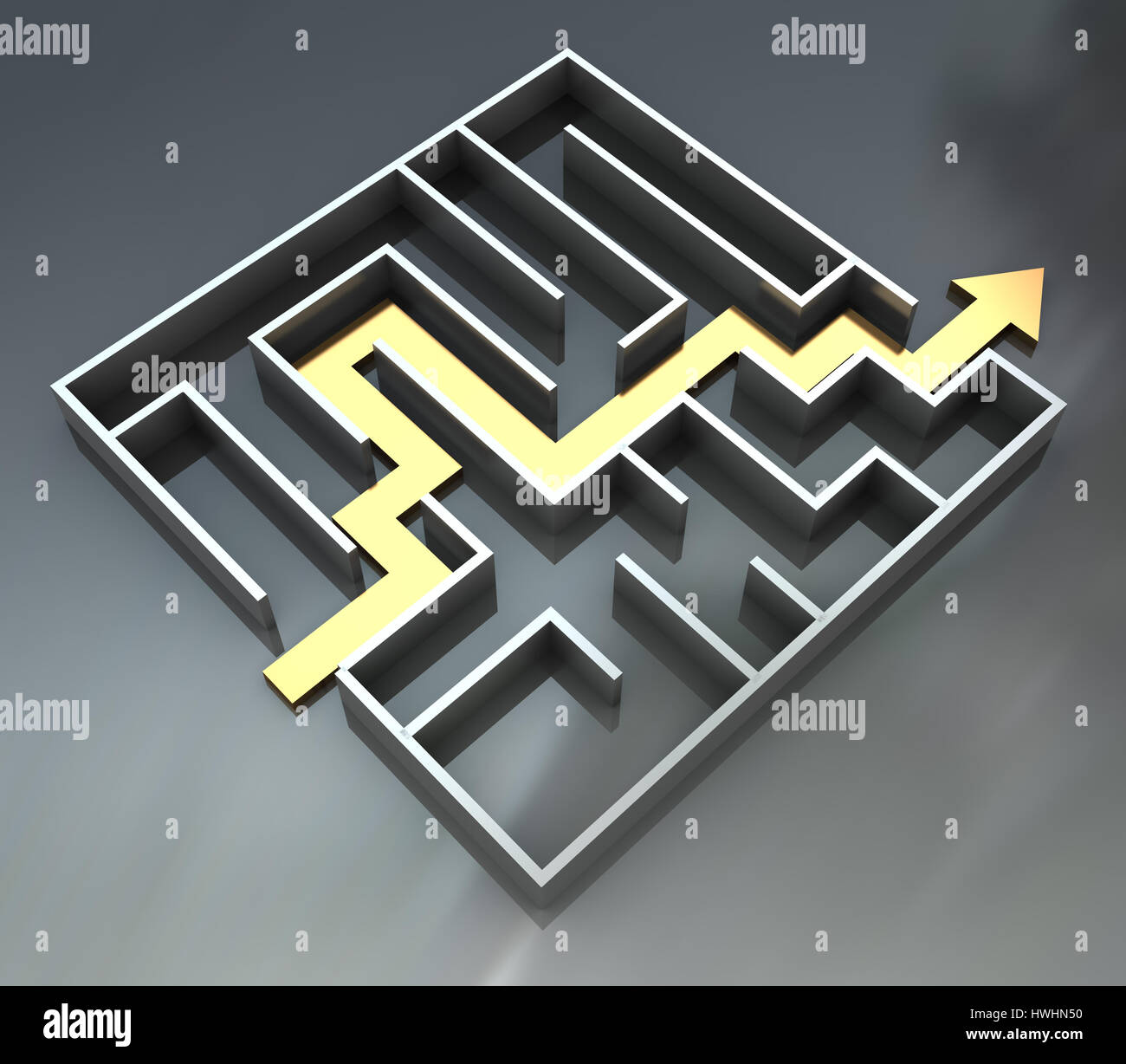 3d rendering stone maze hi-res stock photography and images - Alamy