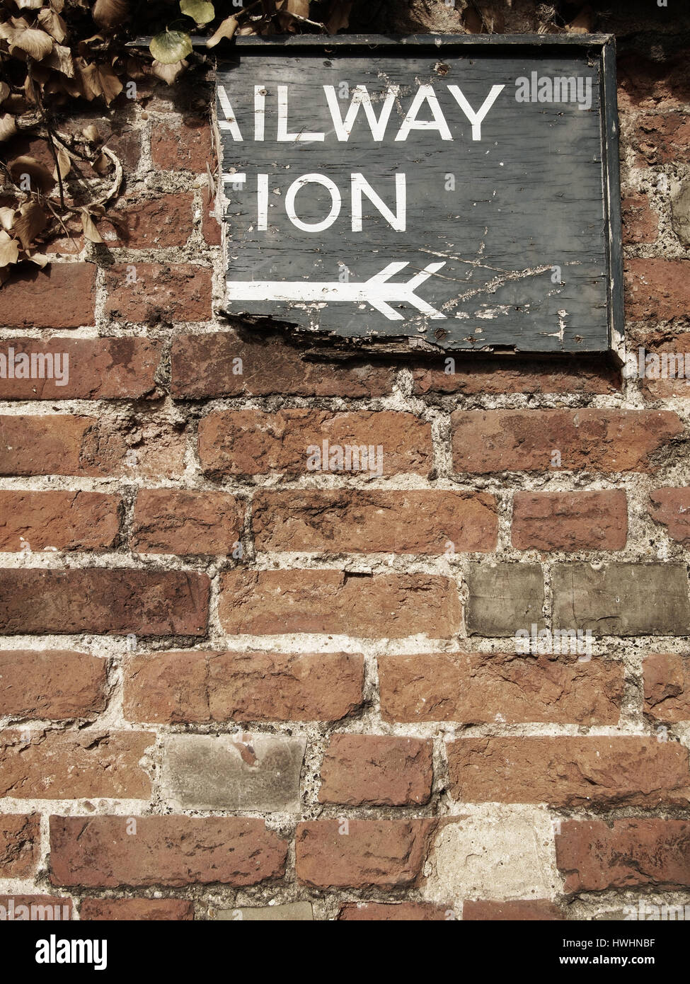 railway station sign Stock Photo - Alamy